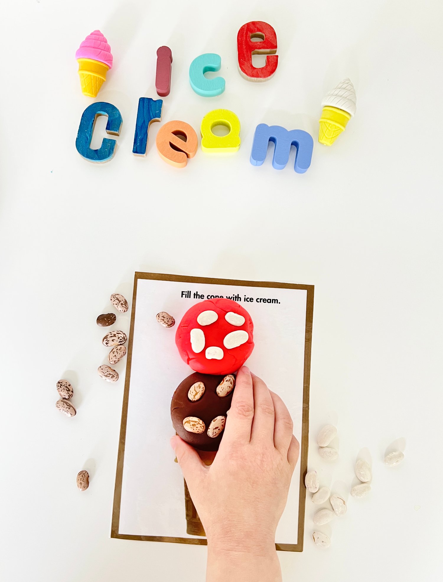 Ice Cream Playdough Mat Bundle