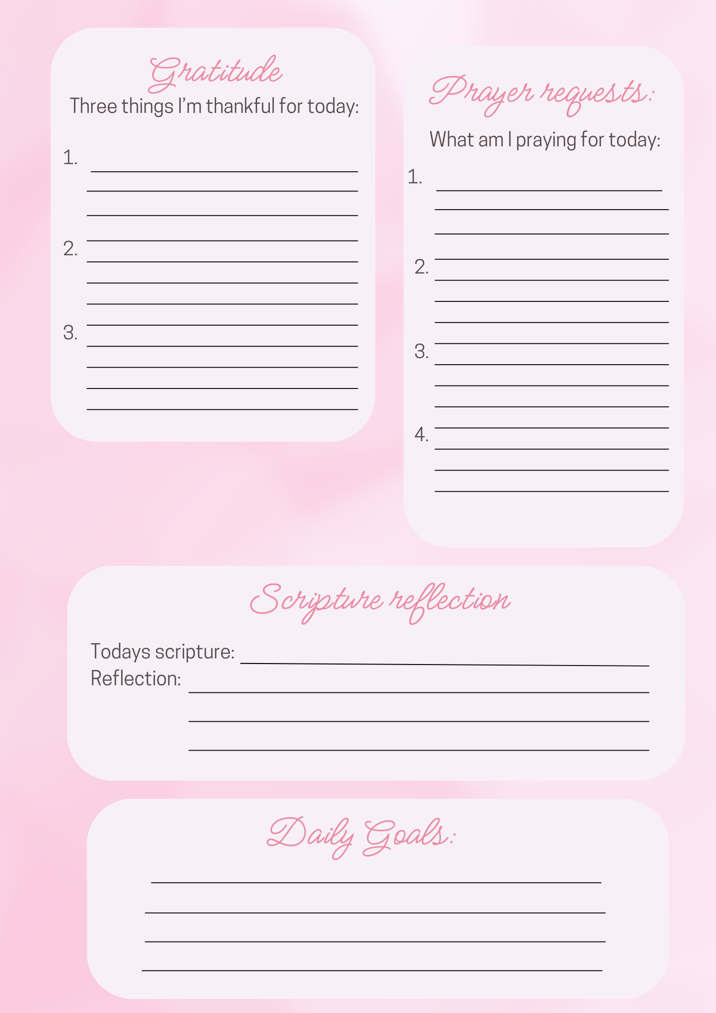 My Daily prayer journal template - Payhip