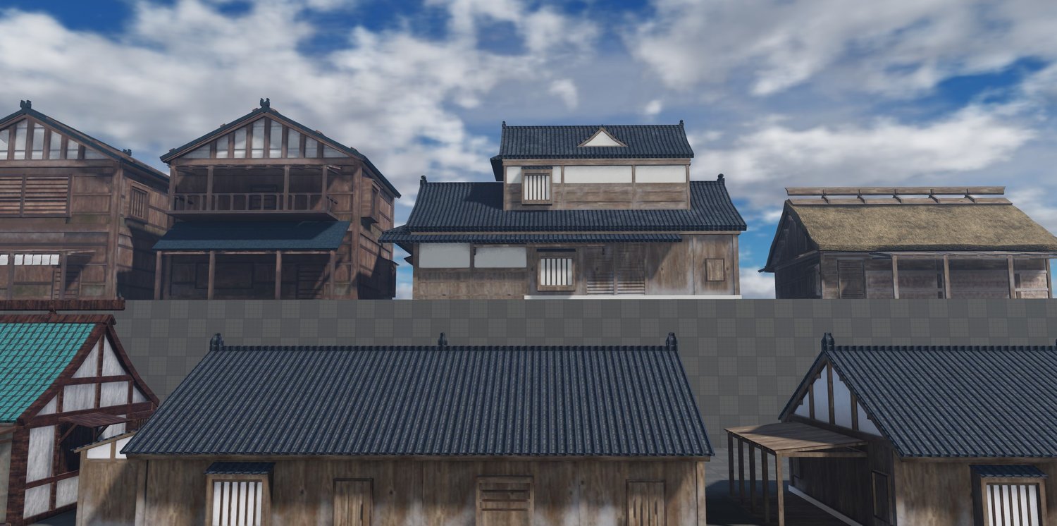 Realistic Feudal Japanese Buildings Pack for Roblox Edo Samurai Style
