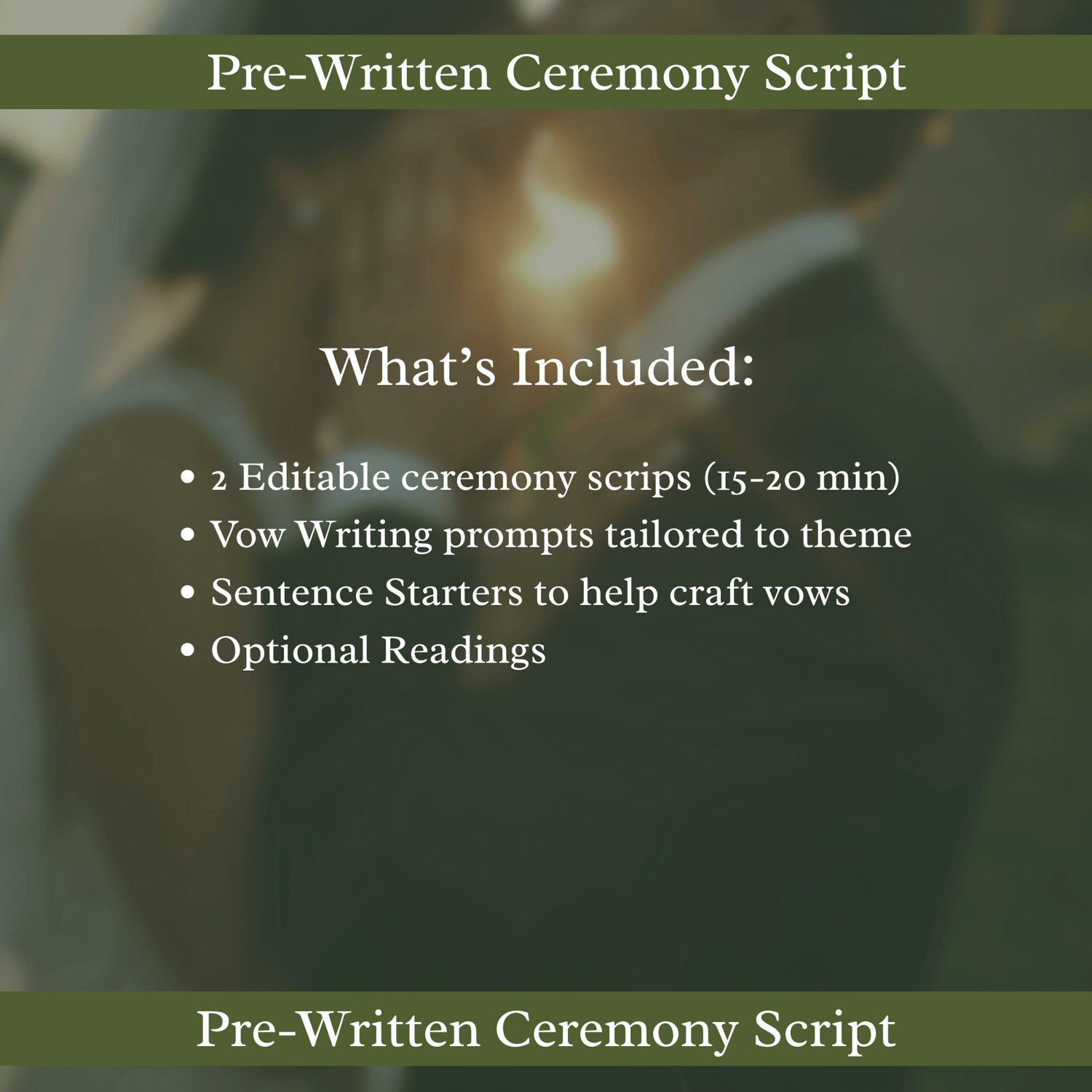 Wedding Ceremony Script - Written In The Stars | 2 Editable Scripts Vow ...