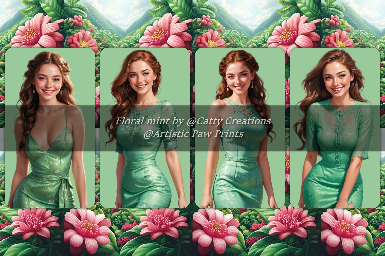 Floral mint - Payhip