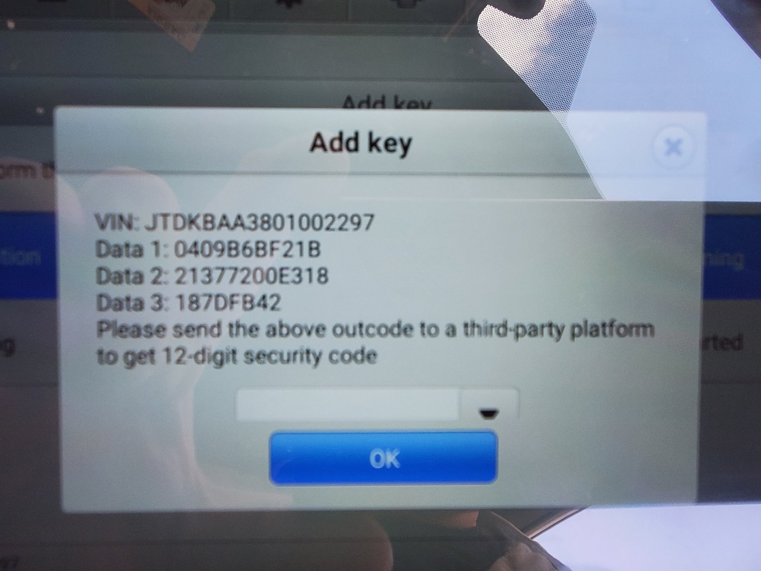12 Digit PIN CODE TOYOTA Online