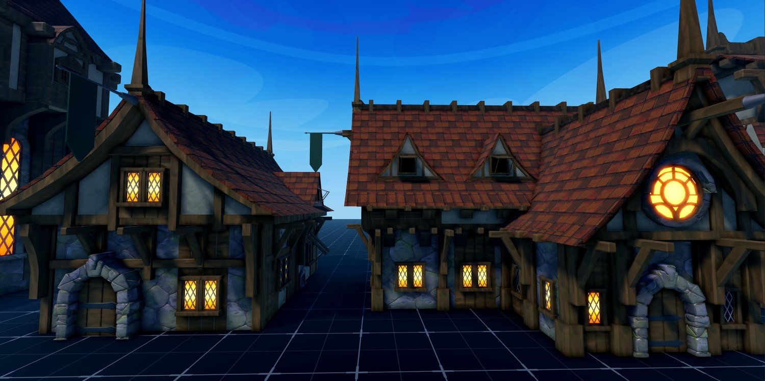 [Custom] Fantasy Stylized Roblox Medieval Buildings Pack