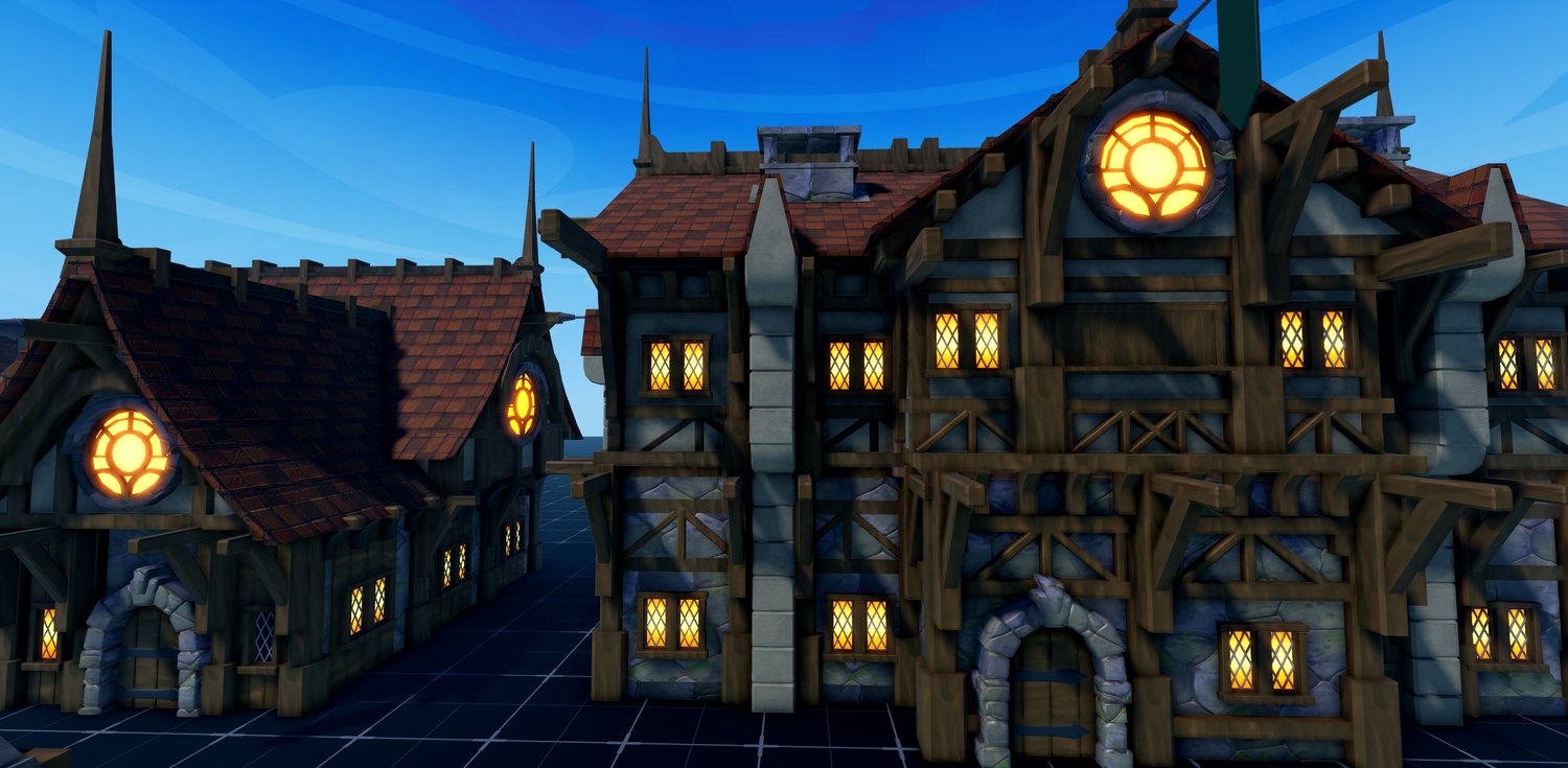 [Custom] Fantasy Stylized Roblox Medieval Buildings Pack