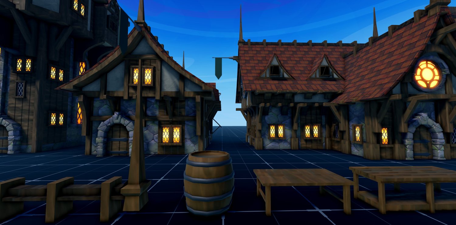 [Custom] Fantasy Stylized Roblox Medieval Buildings Pack