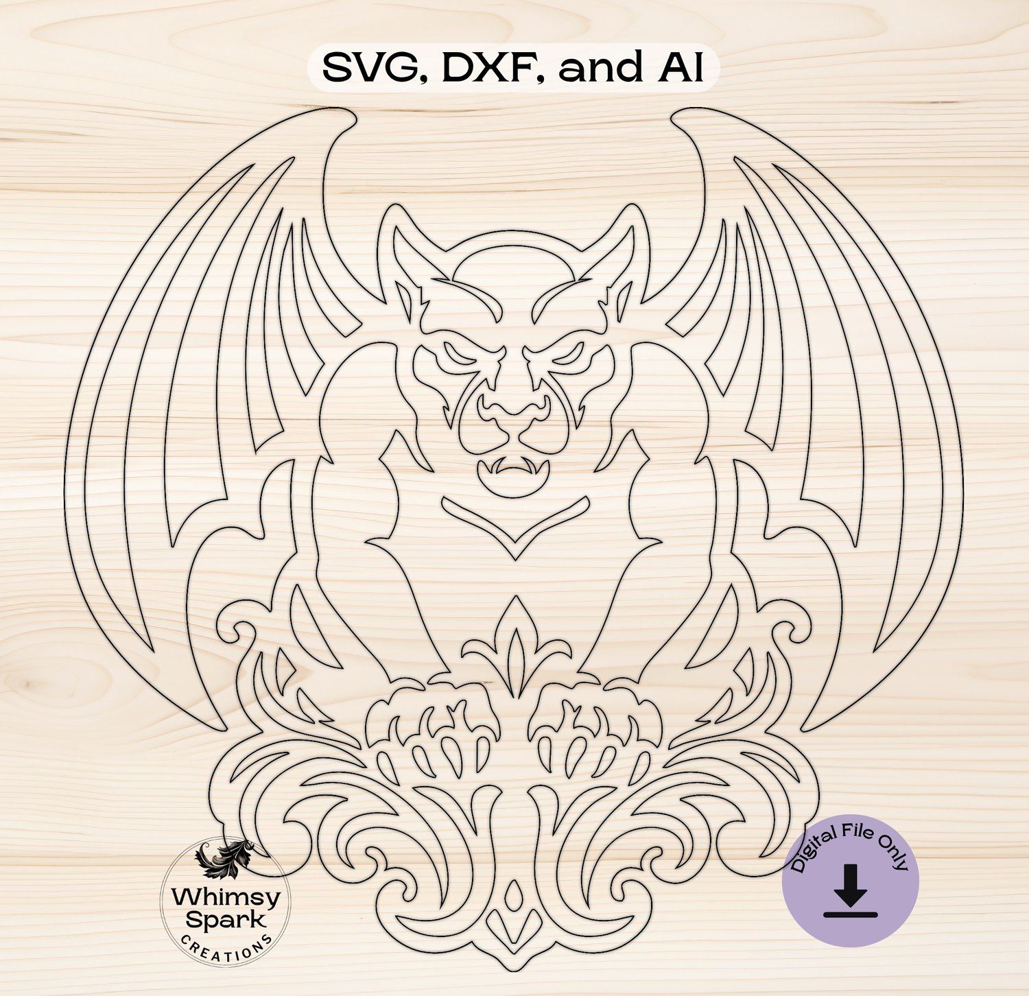 Medieval Gargoyle Layered SVG Layered Laser Cut File for Glowforge ...