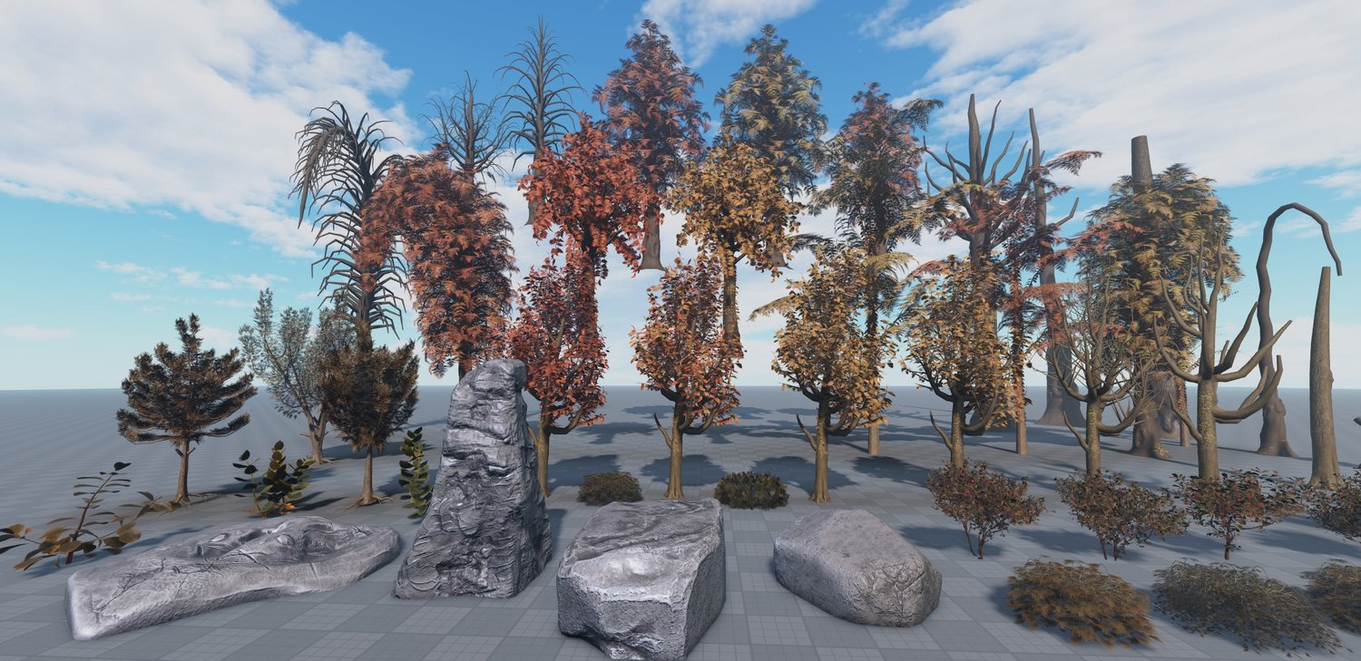[Custom] Realistic Autumn Forest Roblox Nature Asset Pack