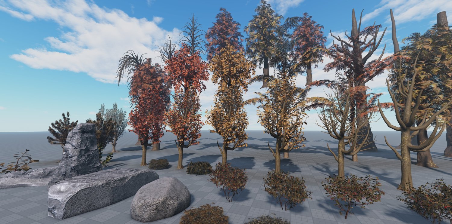 [Custom] Realistic Autumn Forest Roblox Nature Asset Pack