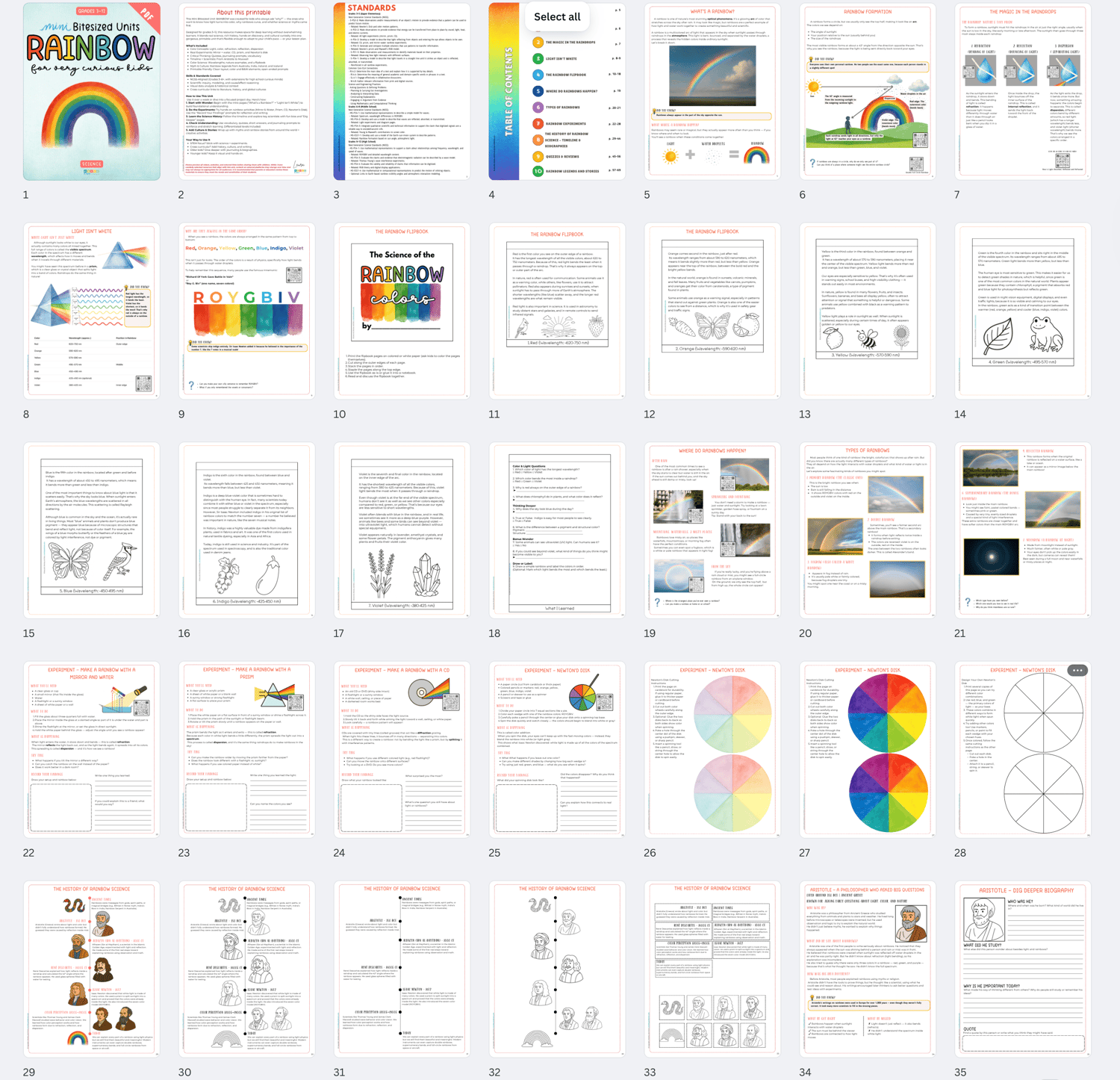 Rainbow Unit Study