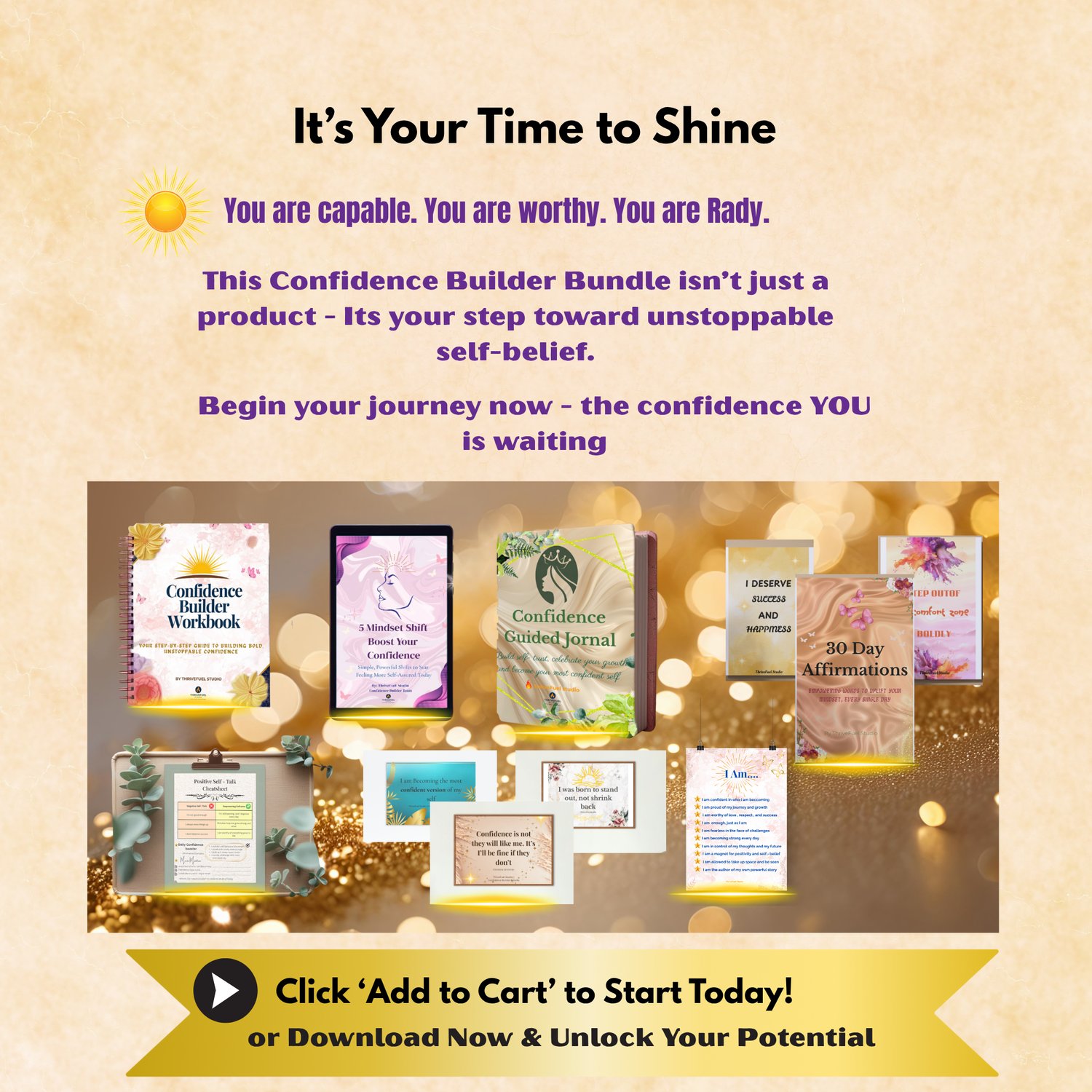 Confidence Builder Bundle – Self-Esteem Journal, Worksheets ...