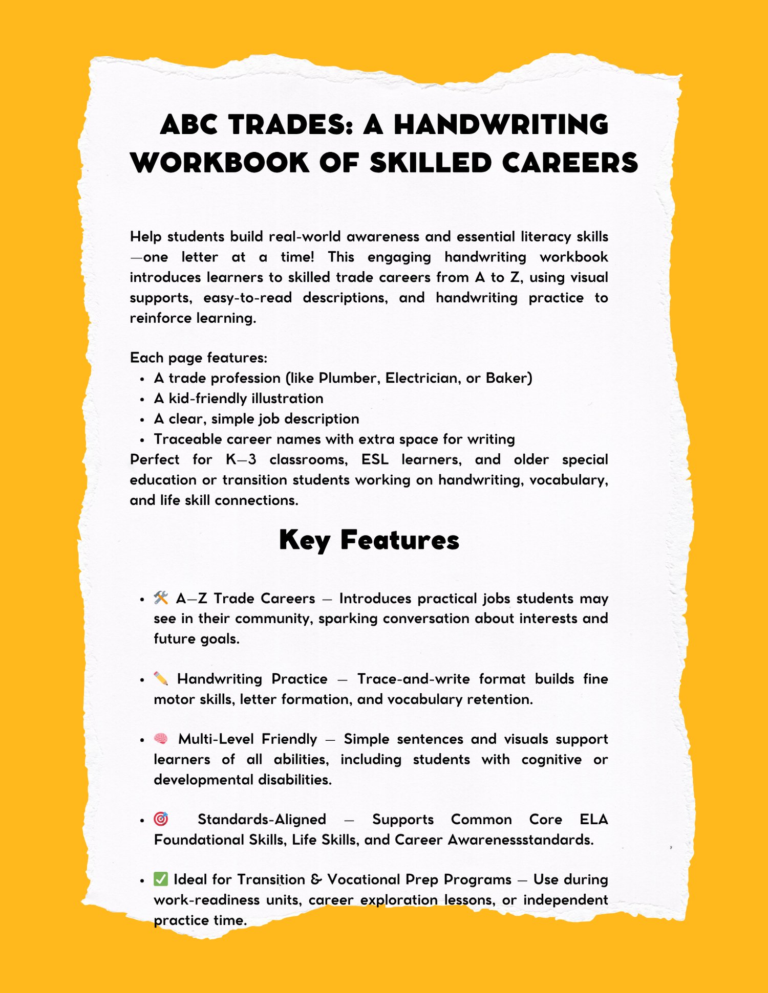 ABC Trades: A Handwriting Workbook of Skilled Careers - Payhip