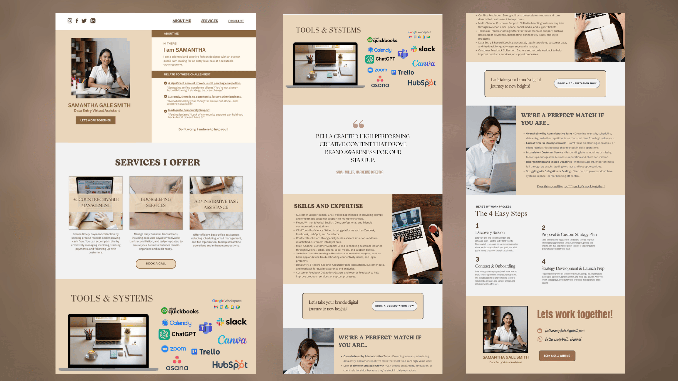Portfolio Website Template | Data Entry Portfolio Website Template ...