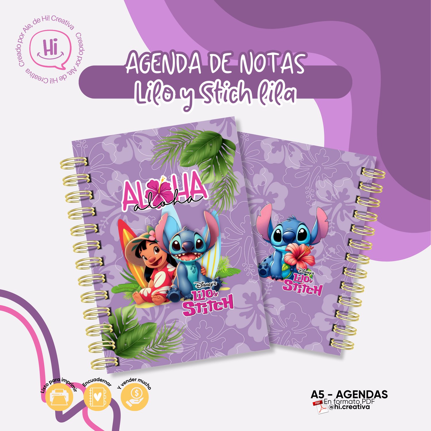 Agenda de Notas - Lilo y Sticht - Payhip