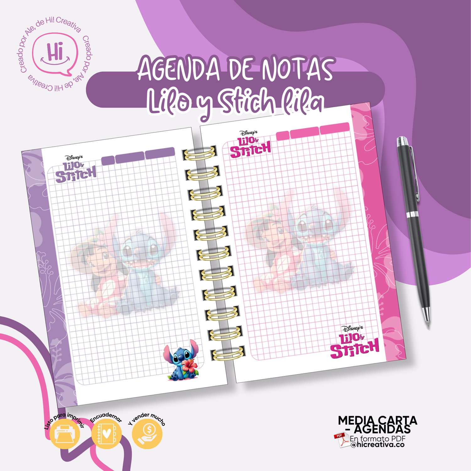 Agenda de Notas - Lilo y Sticht - Payhip