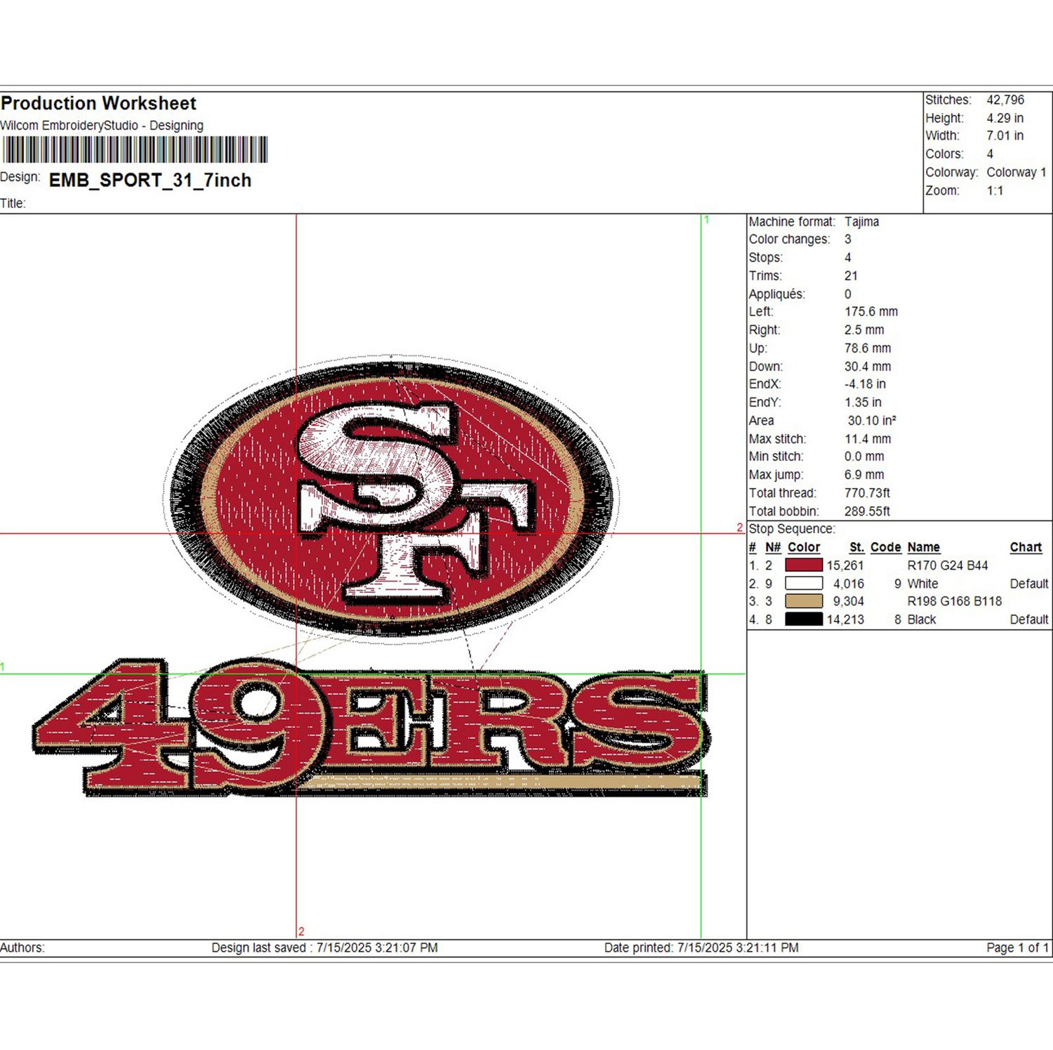 San Francisco 49ers Football Embroidery files, 49ers NFL Logo ...