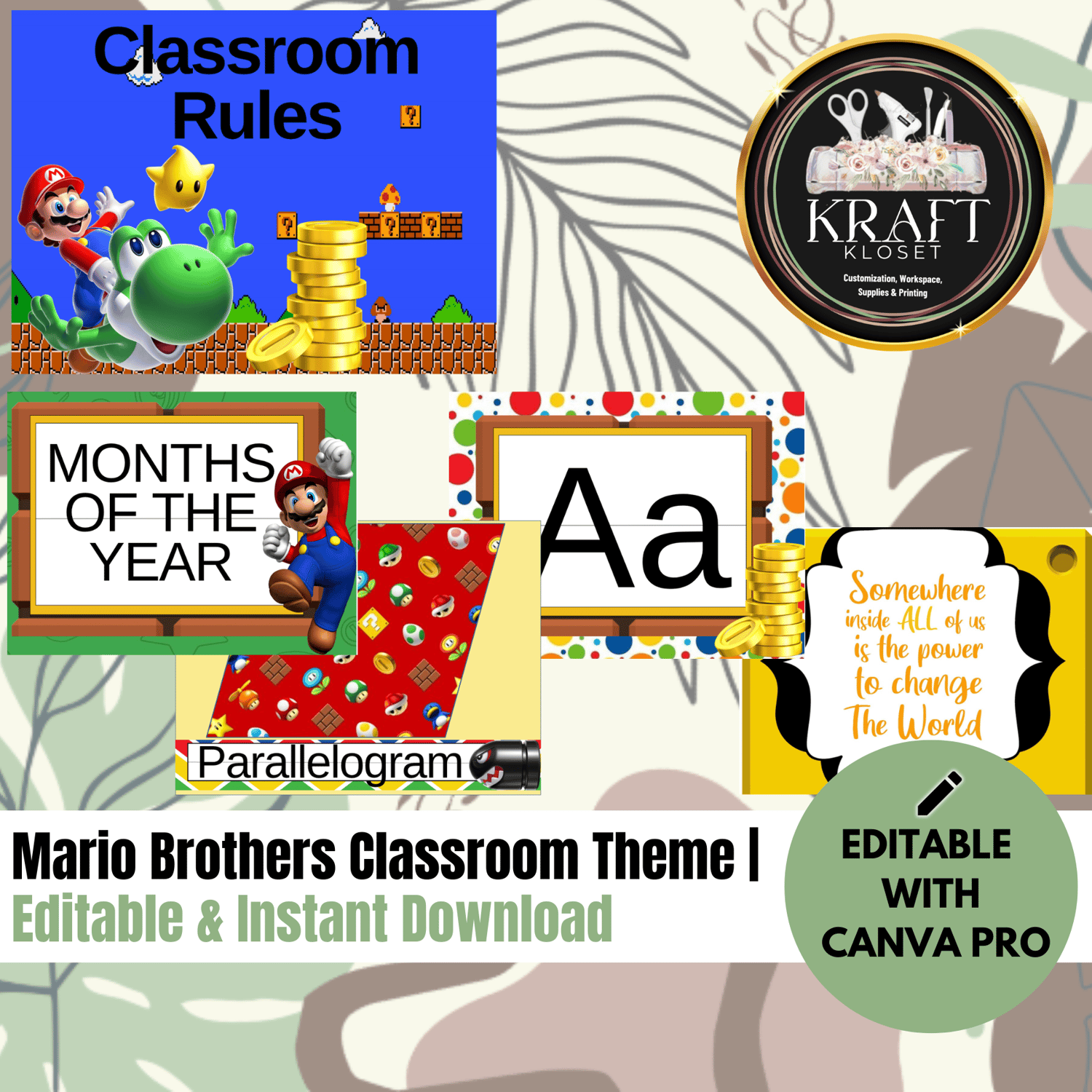 🎮 Mario Brothers Classroom Theme – 120 Page Digital Resource - Payhip