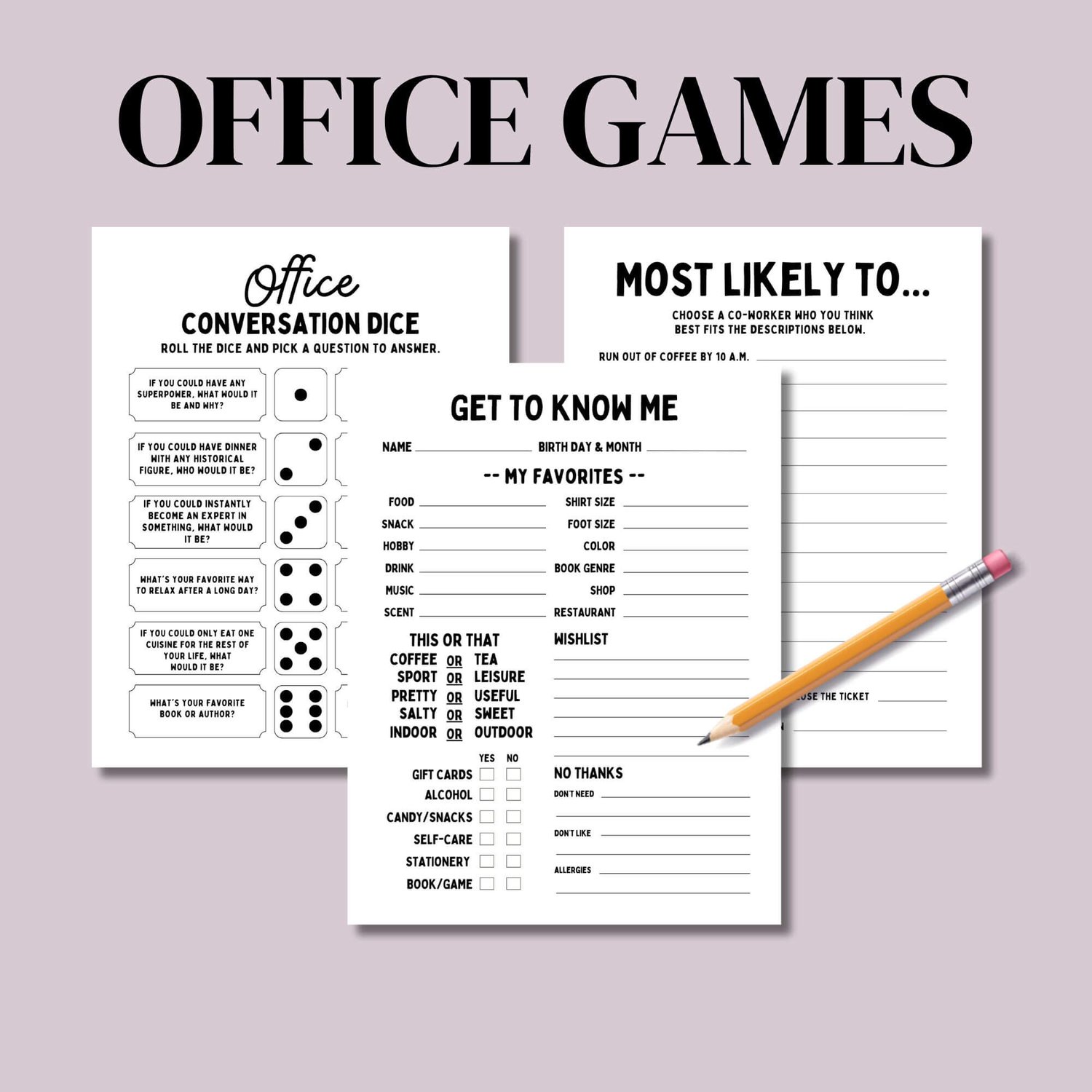 27 Printable Office Party Games – Fun Team Building & Icebreaker ...
