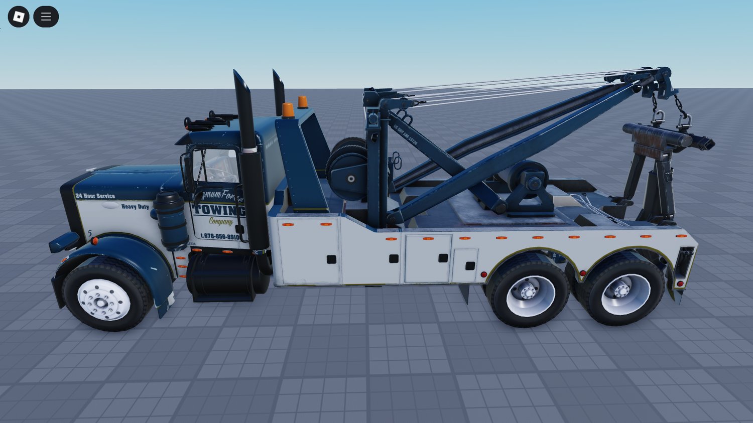 Peterbilt 359 Wrecker – Drivable Tow Truck for Roblox