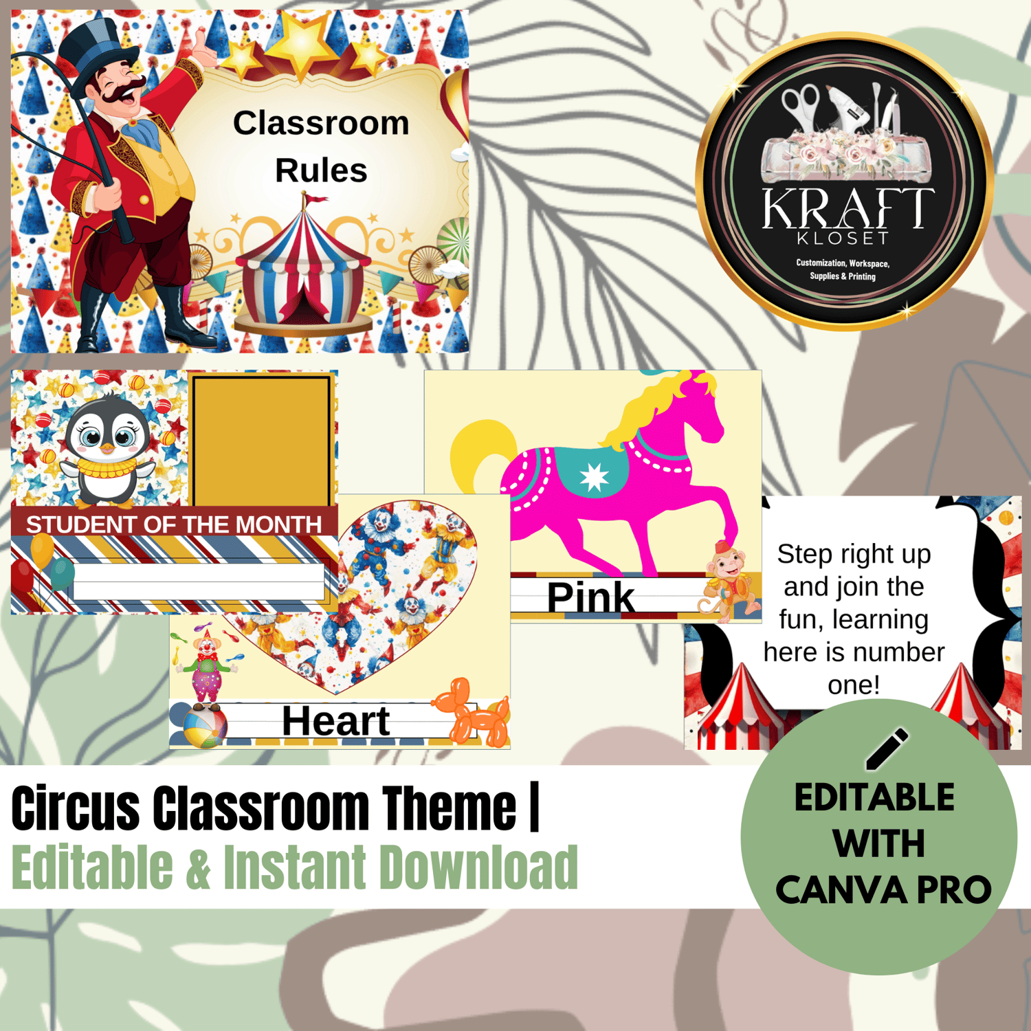 🎪 Circus Classroom Theme – 120 Page Digital Resource - Payhip