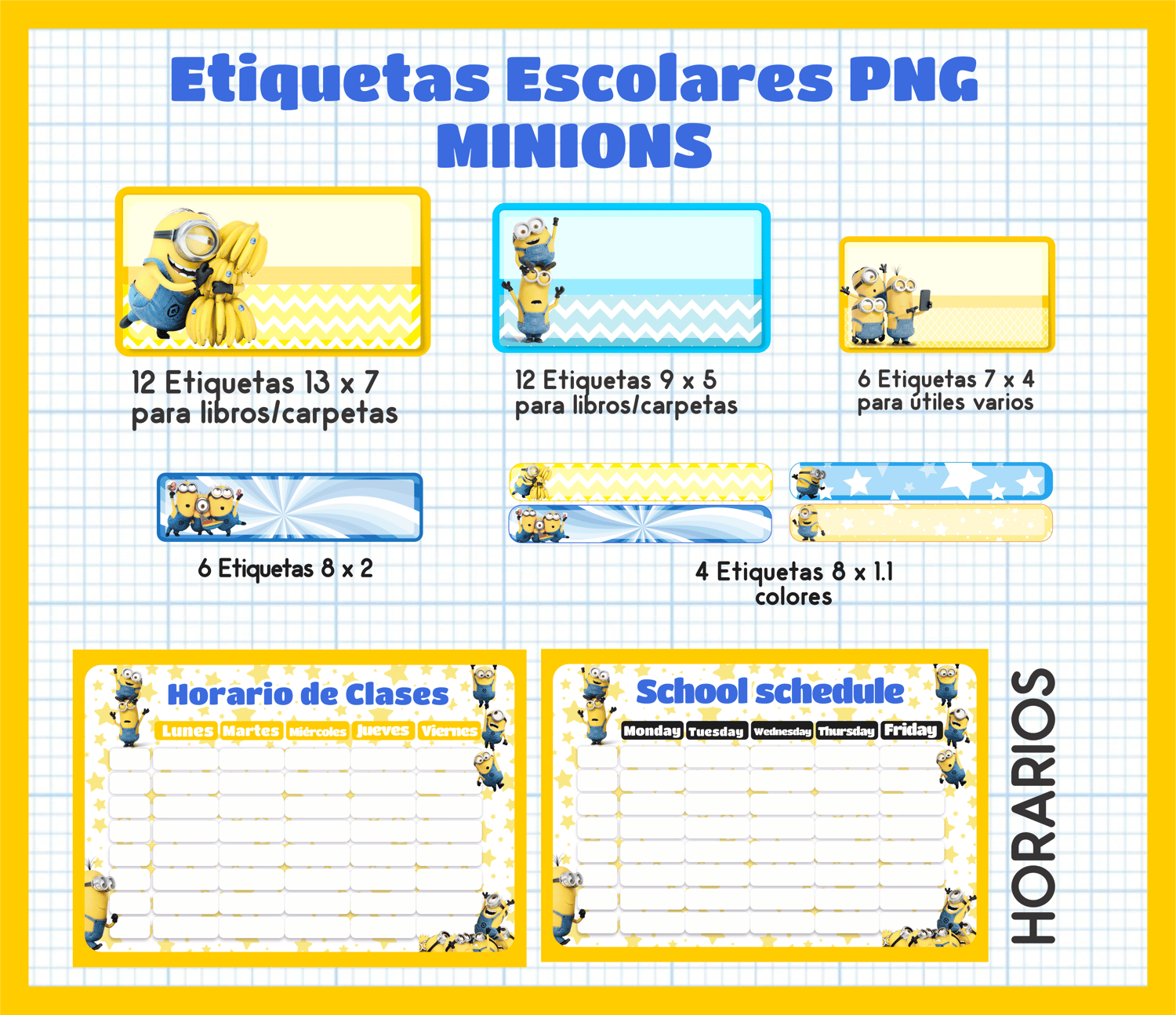 LABELS SCHOOLS MINIONS - Payhip