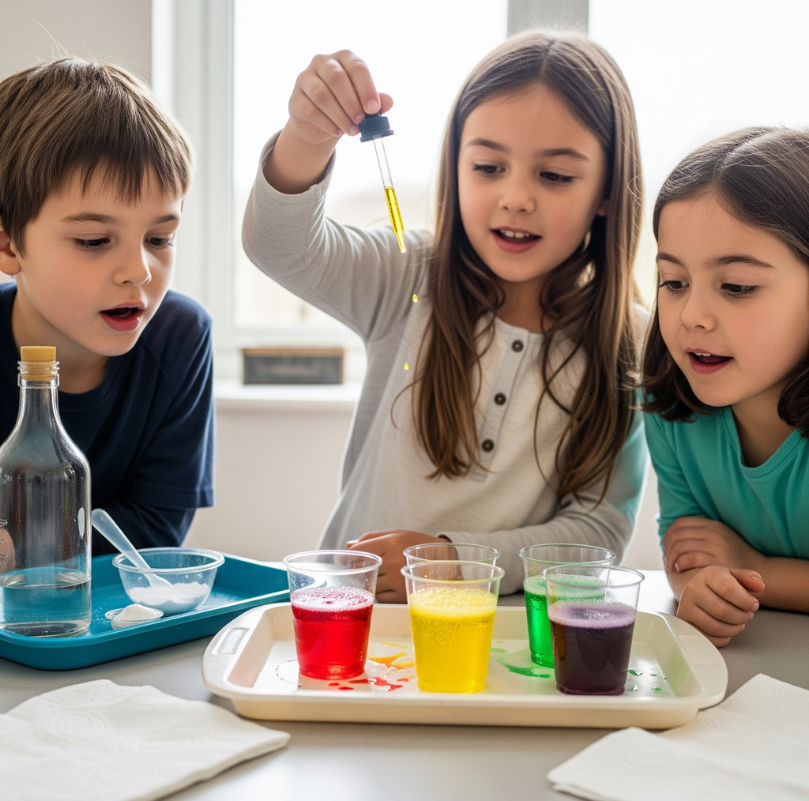 Rainbow Fizz Reaction STEM Challenge