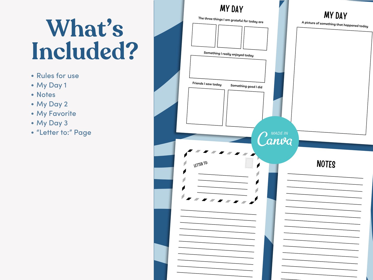 Kids Journal Page Template Pack