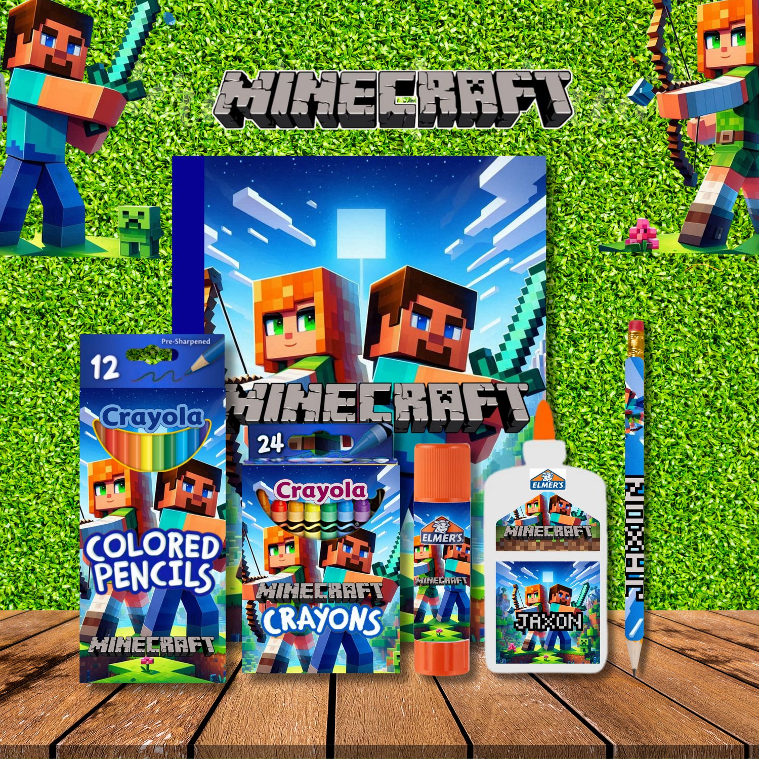 MINECRAFT THEME SCHOOL SUPPLIES SET - Payhip