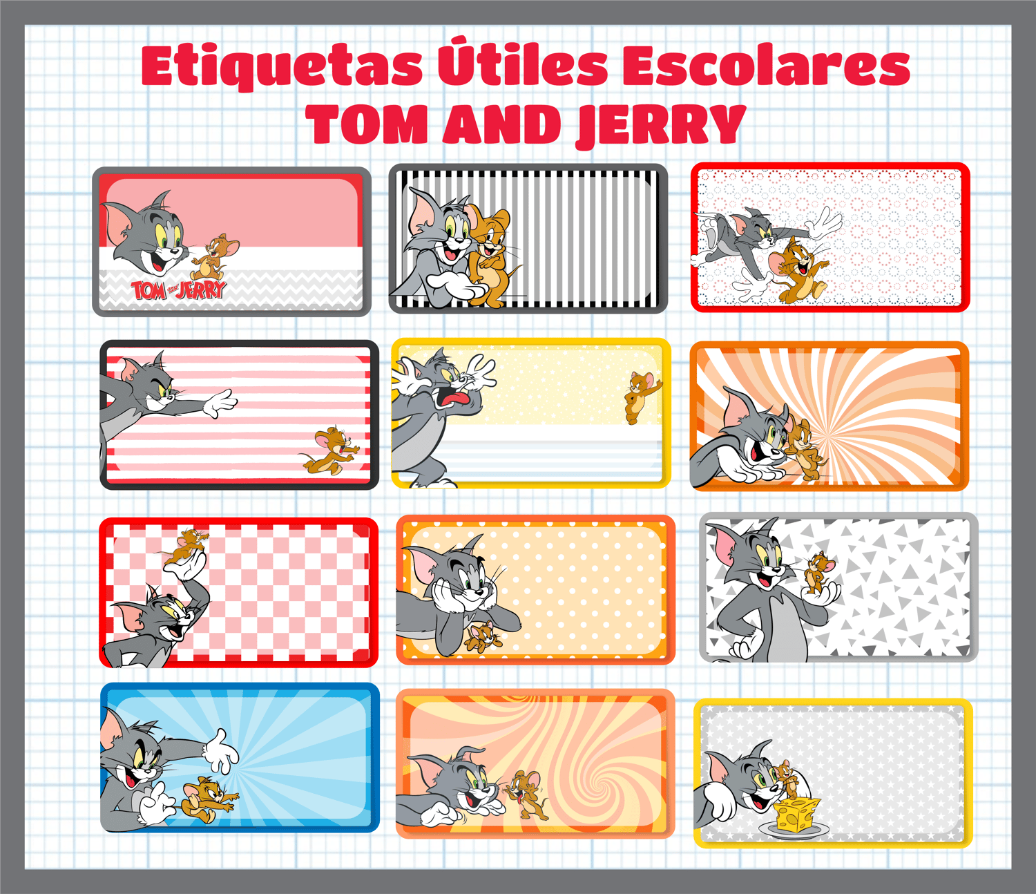 LABELS SCHOOLS TOM Y JERRY - Payhip