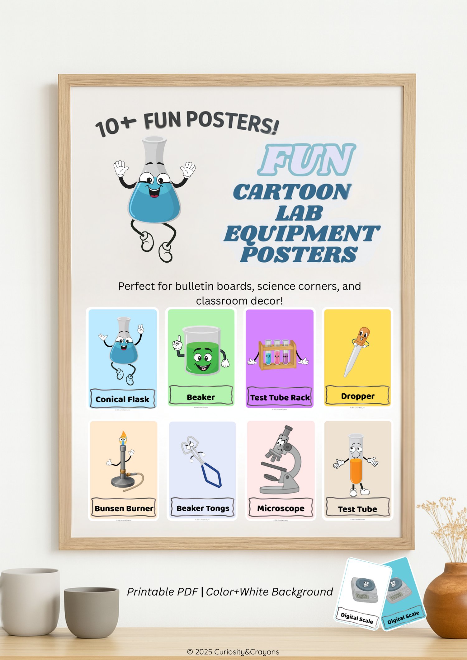 Cartoon Lab Equipment Posters – Fun Science Classroom Decor - Payhip