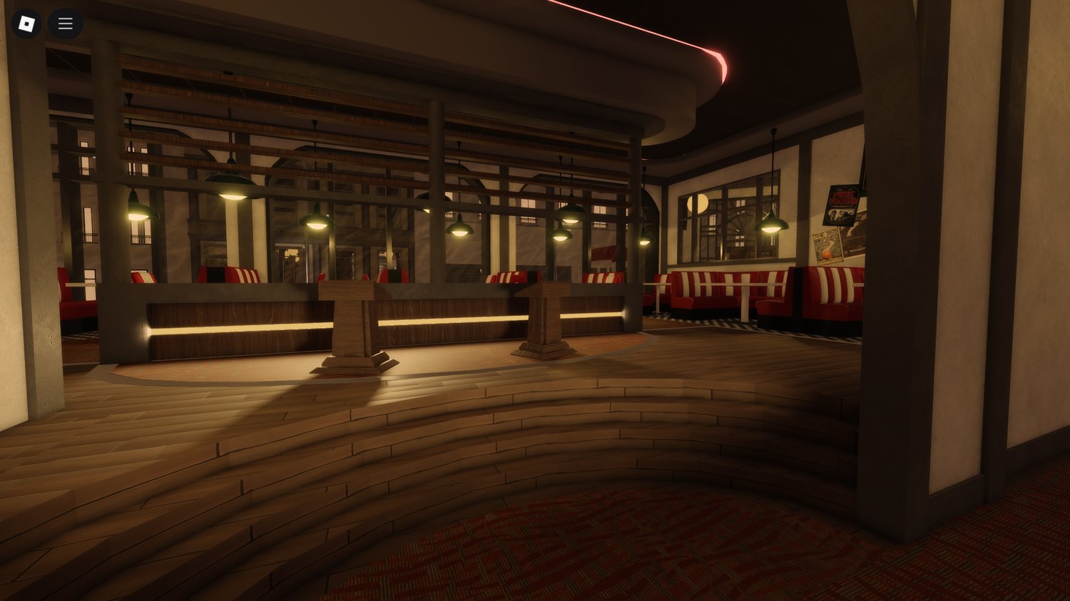 1980's Diner Roblox Map – Neon RP Town with Interiors