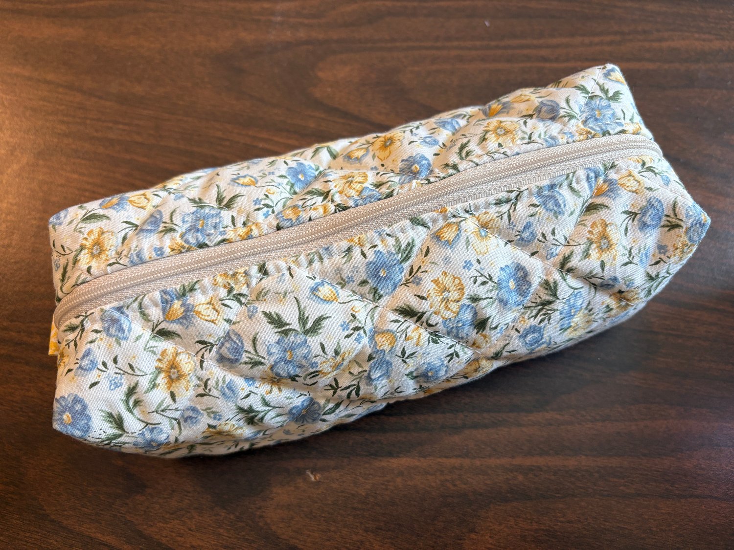 Quilted Pencil Pouch Sewing Pattern Tutorial Back To School
