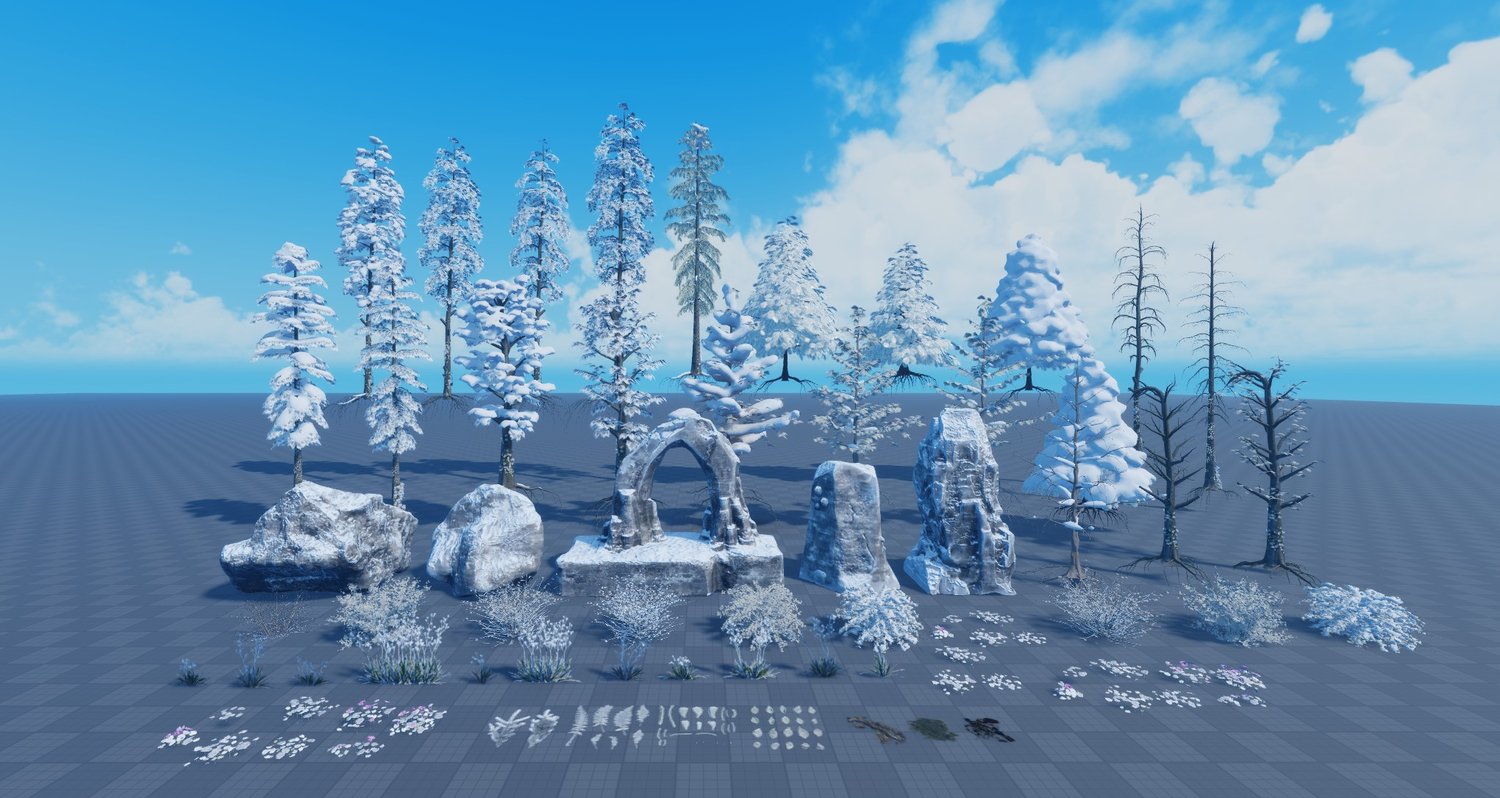 [MEGAPACK] 300 All-Seasons Roblox Realistic Nature Assets