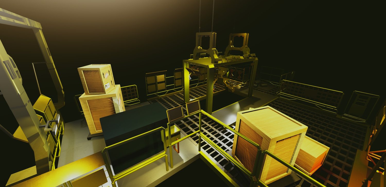 Roblox Sci-Fi Cargo Loading Bay – Industrial Freight Platform Map