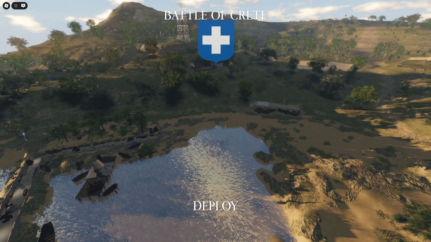 Invasion of Crete Map – WW2 Island with Guns & Menu