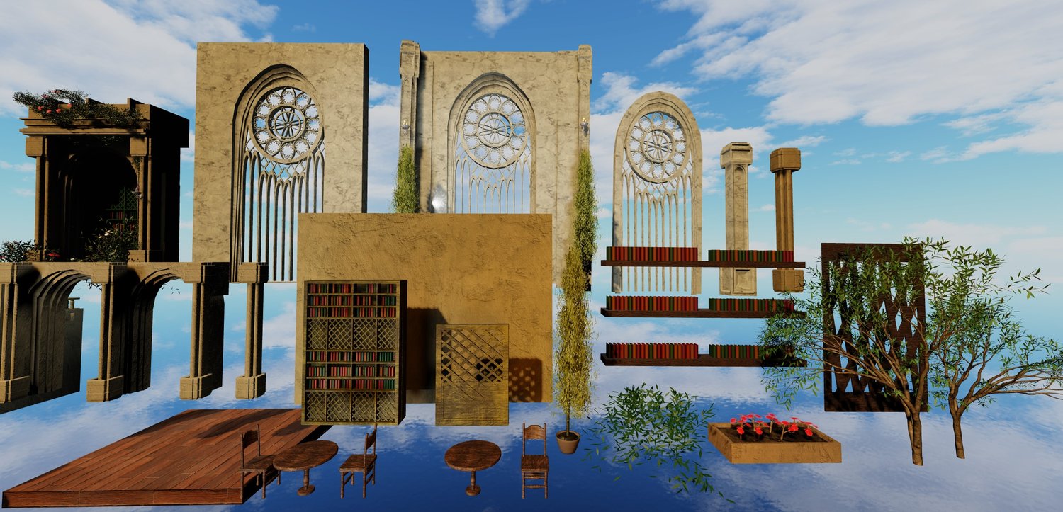 [ULTIMATE] Royal Grand Library Roblox Modular Assets & Building Pack