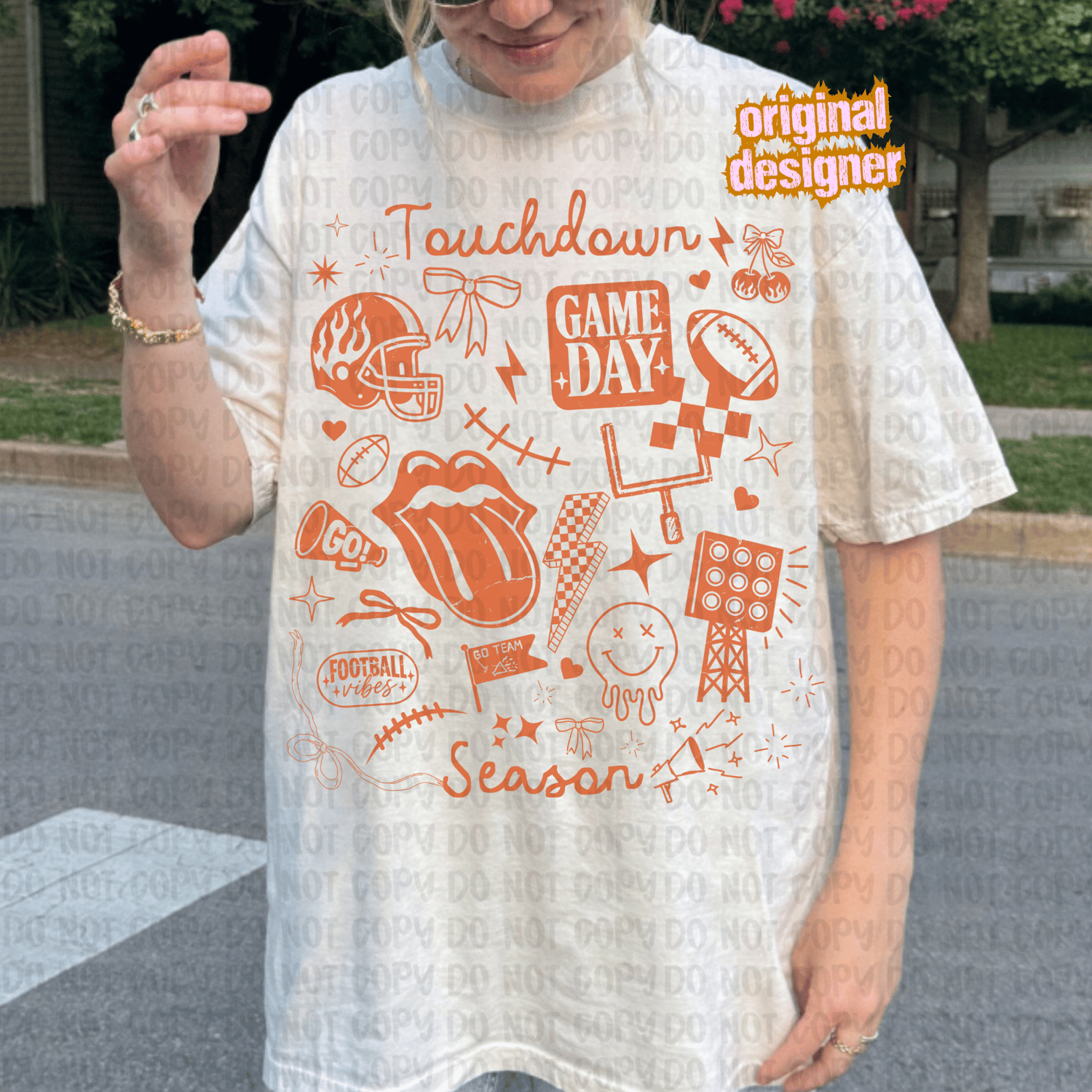 Touchdown Doodle Orange PNG - Payhip