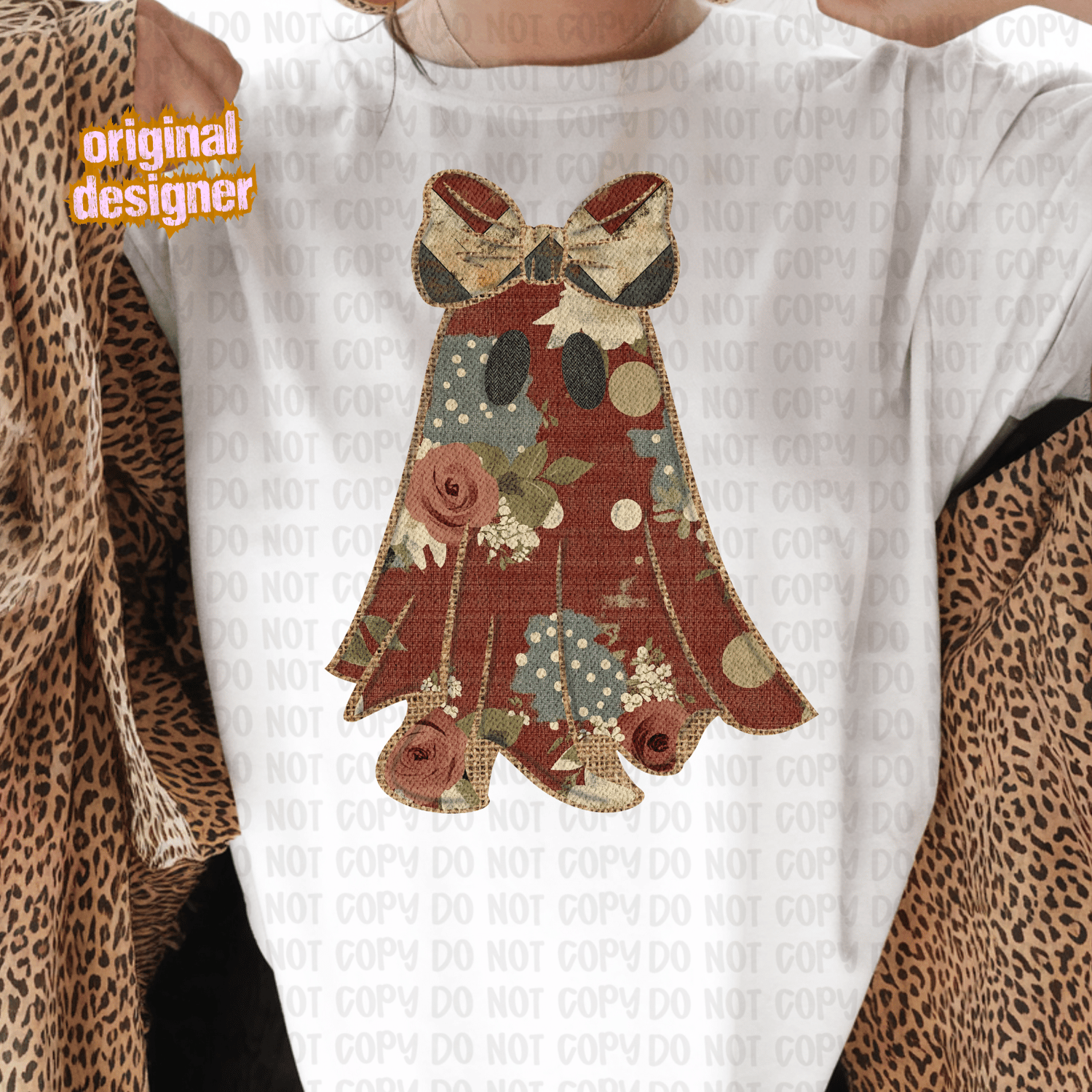 Patchwork Fall Ghost PNG - Payhip