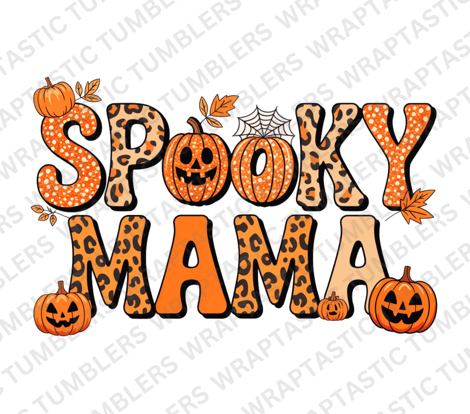 Spooky Mama Png Pumpkins Fall Leaves Halloween Spooky Letters Png ...
