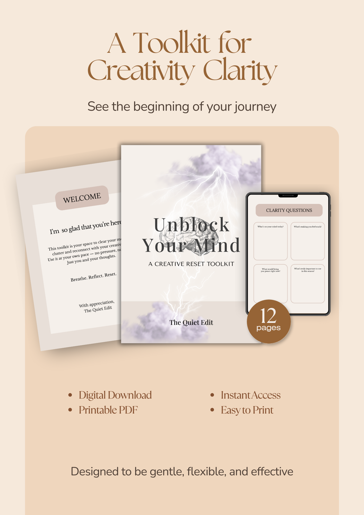 Creative Reset Workbook Bundle (3 Digital Journals Bonus Page) - Payhip