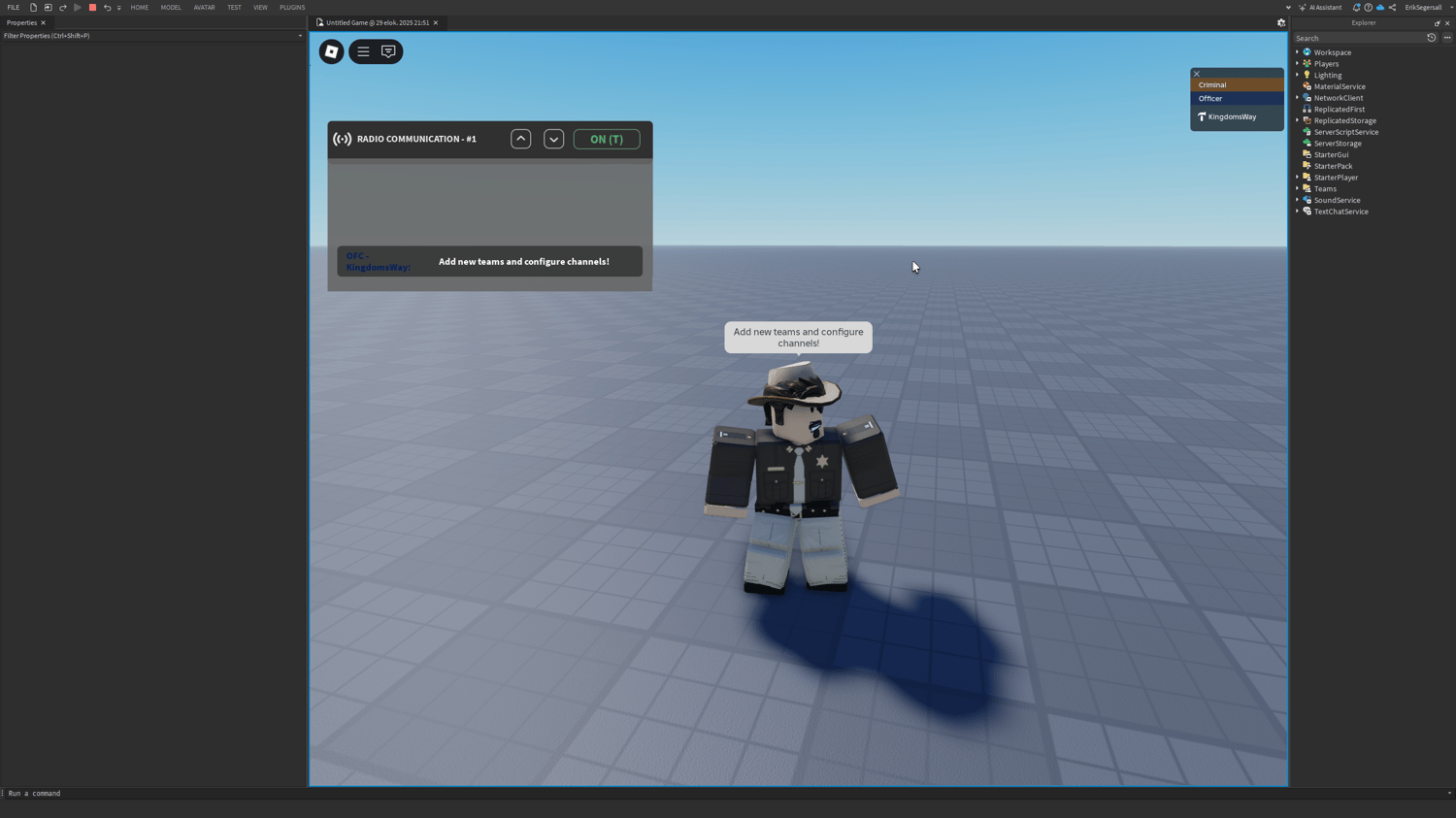 Roblox SCP Radio System – Team Channel Communication