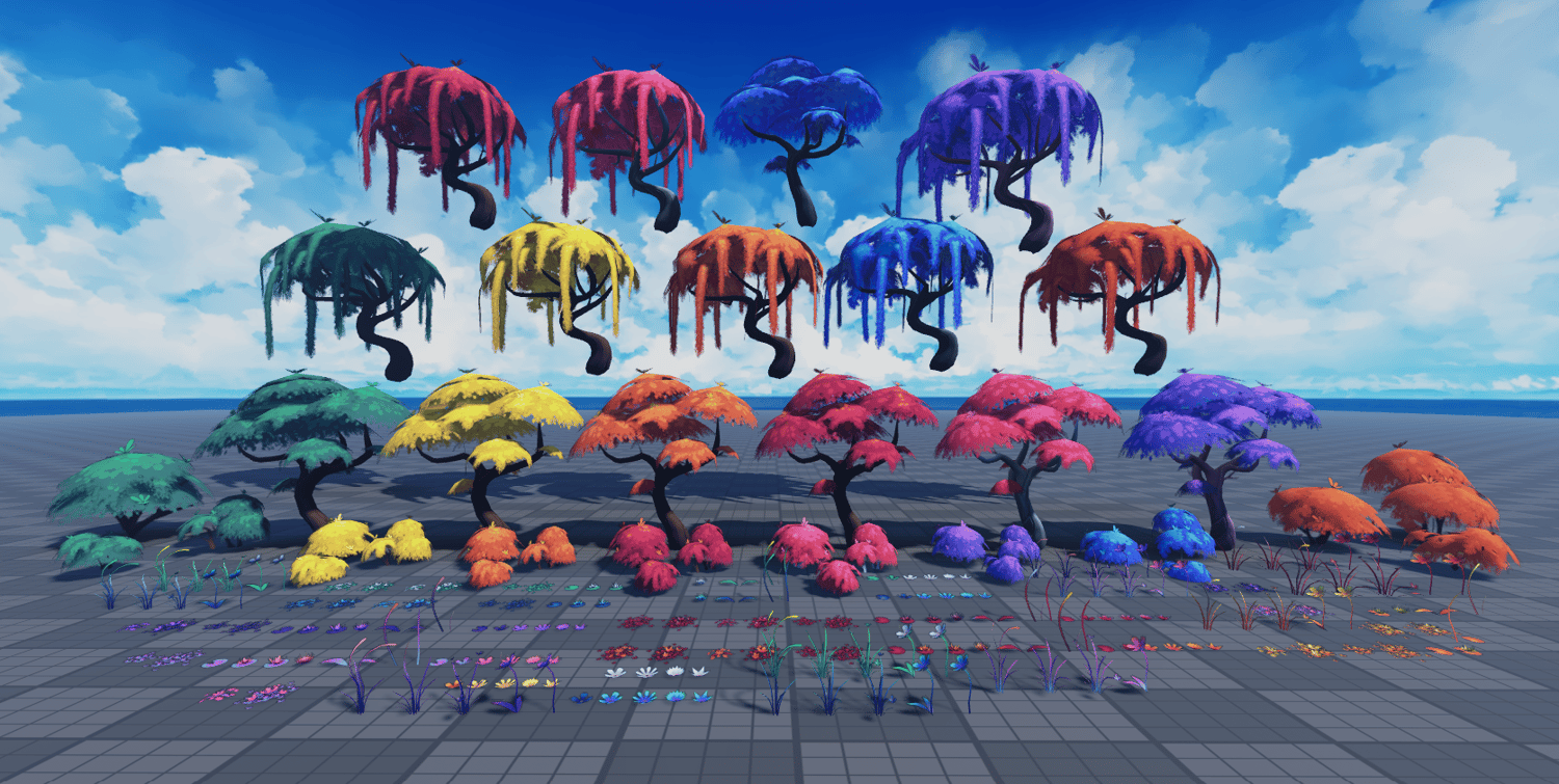 [NEW] Fantasy Stylized Green Forest Roblox Nature Assets Pack