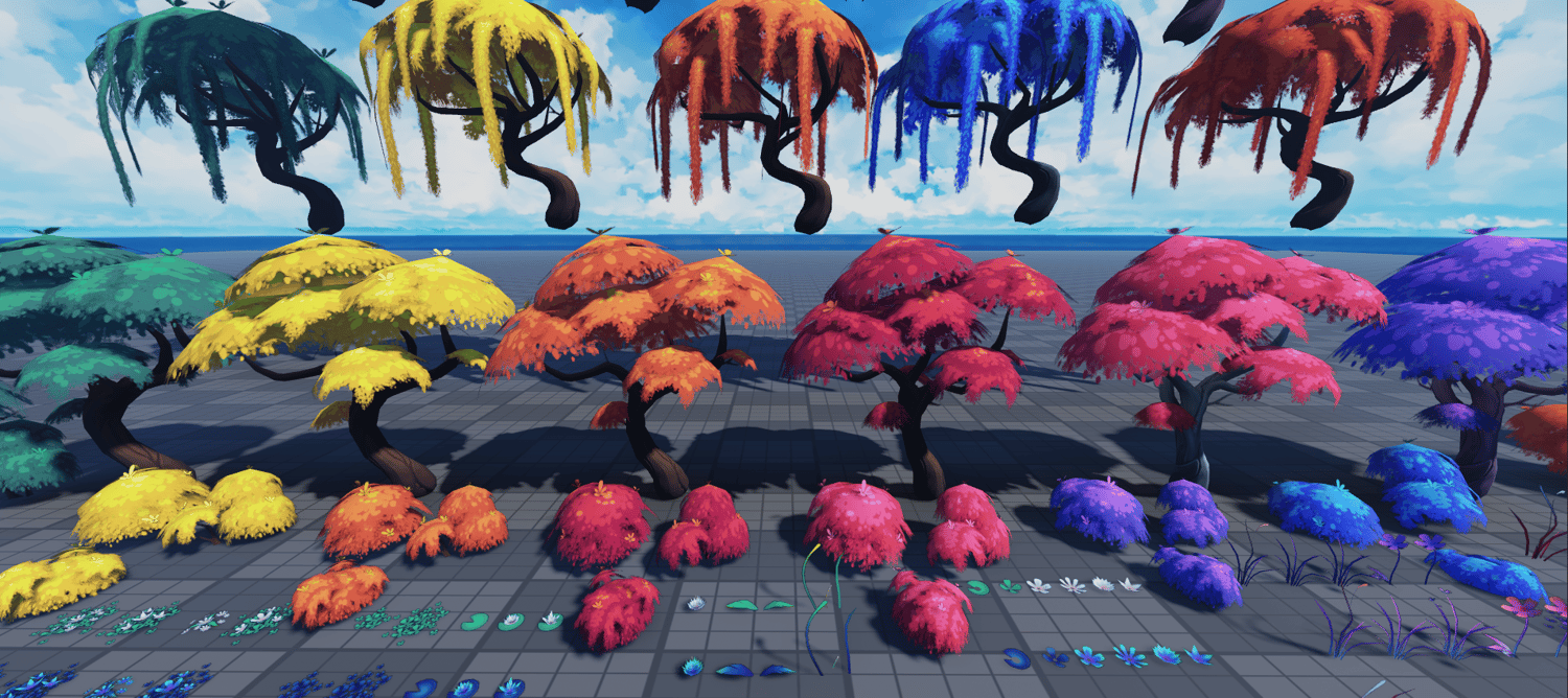 [FANTASY MEGAPACK] 200 Roblox Stylized Colorful Trees & Nature Assets Pack