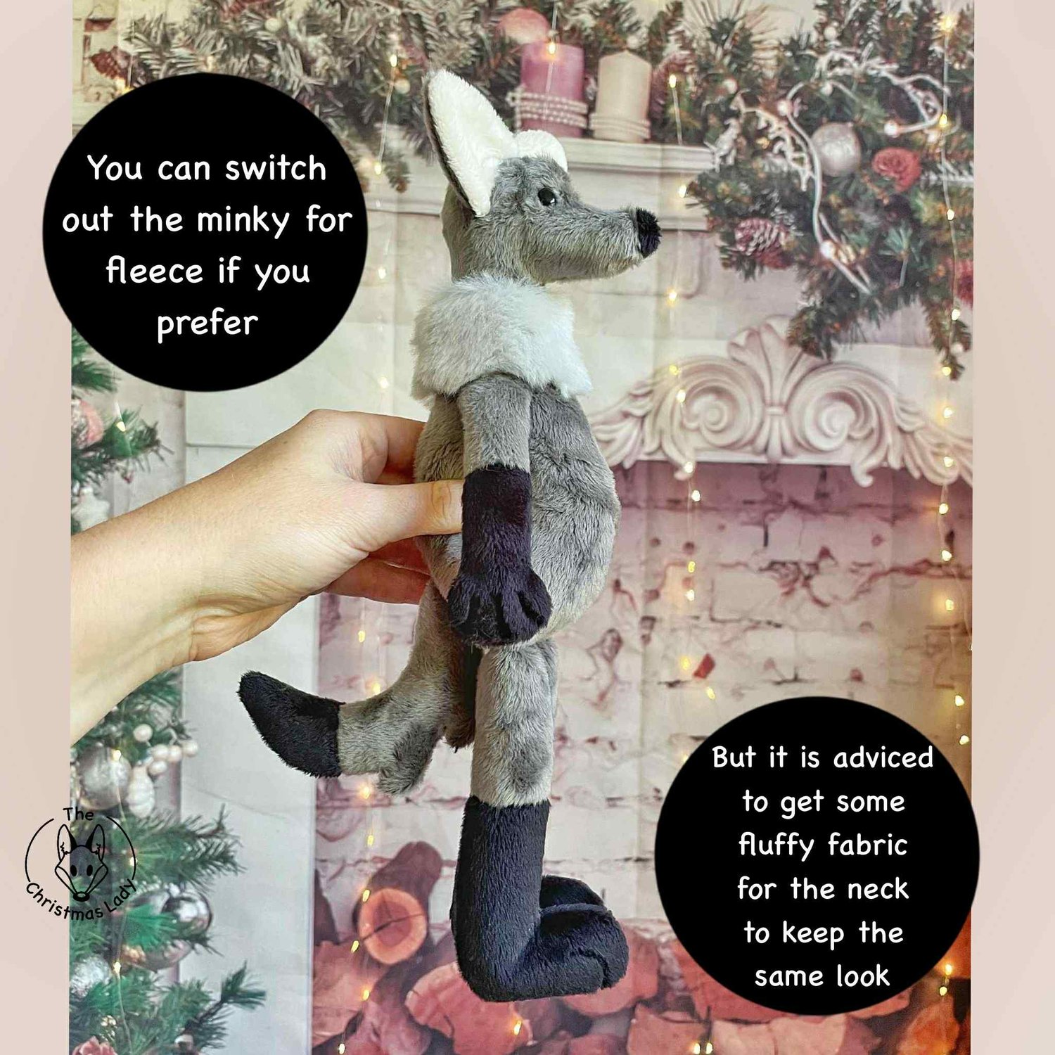 Wolf Plush Sewing Pattern – DIY Stuffed Animal Pattern, Soft Toy Sewing ...