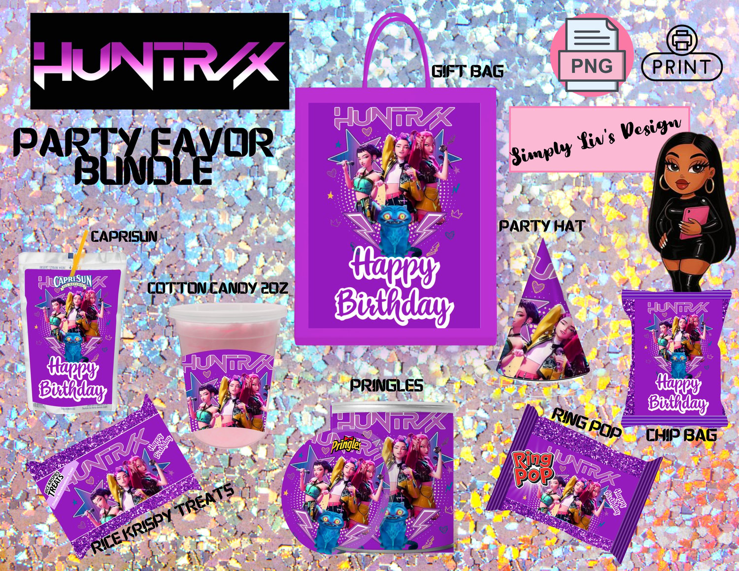 Huntrix 8 party favor bundle - Payhip