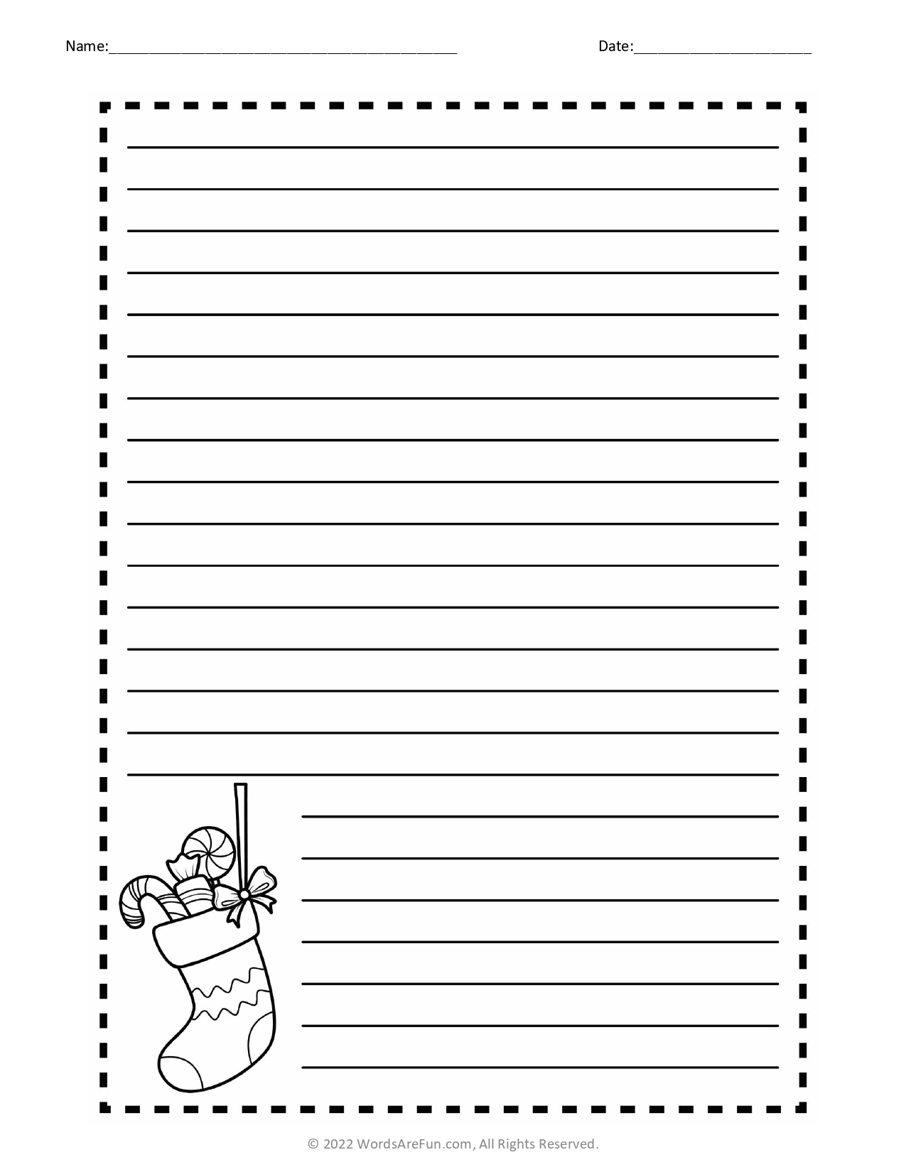 Christmas Coloring Pages for Kids | Holiday Coloring & Writing Activity PDF