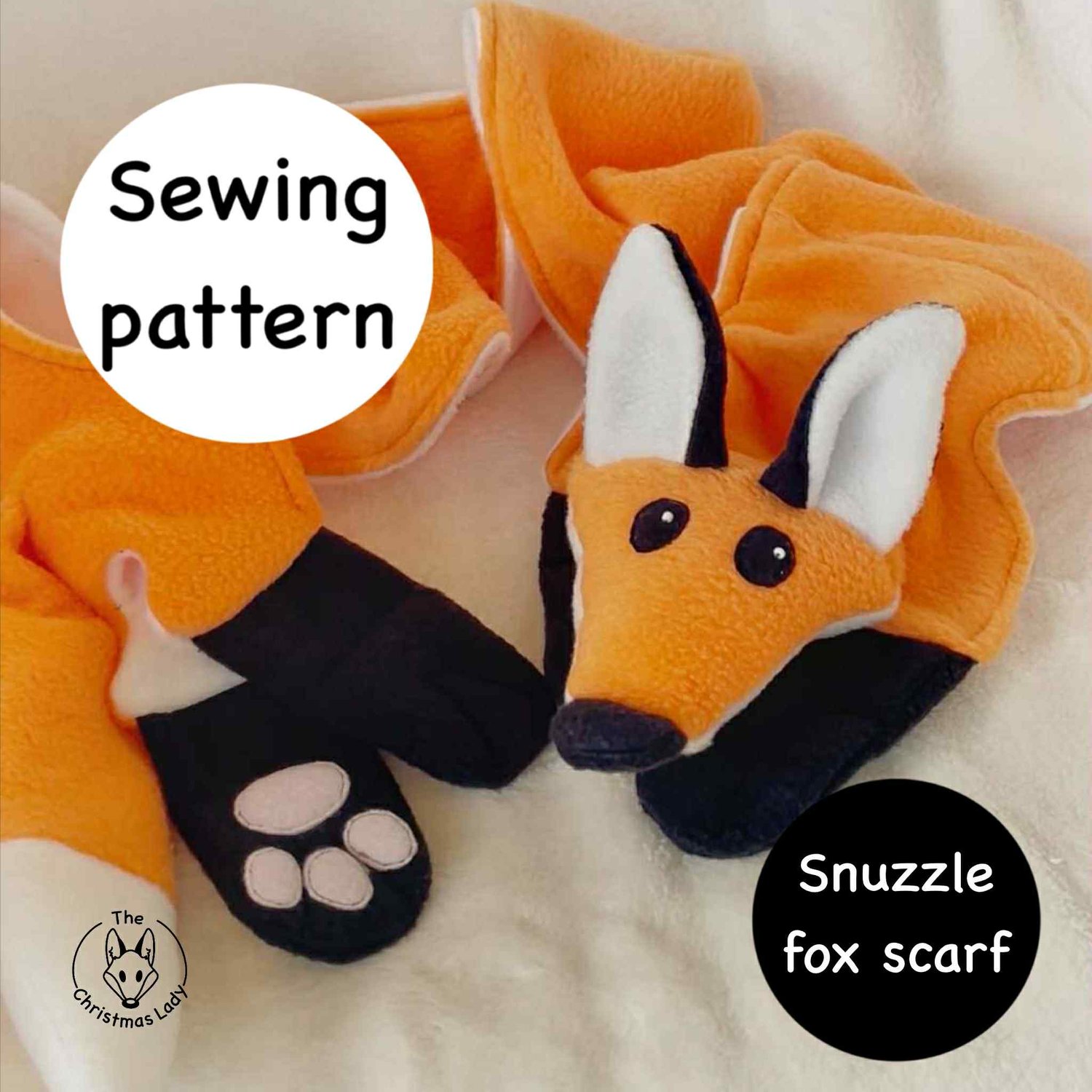 Fox Scarf Sewing Pattern – Animal Scarf Tutorial – Beginner Friendly ...