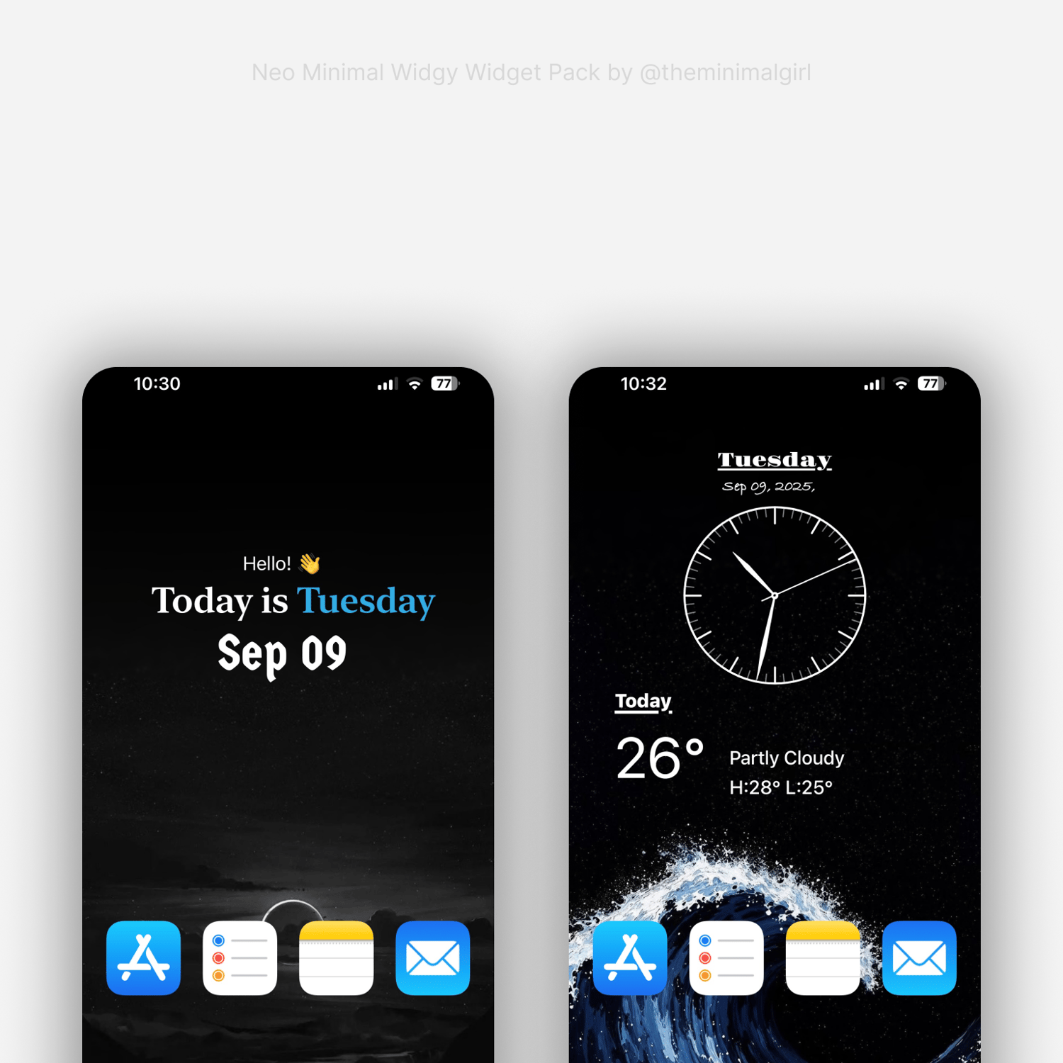Neo Minimal Widgy Widget Pack - Payhip