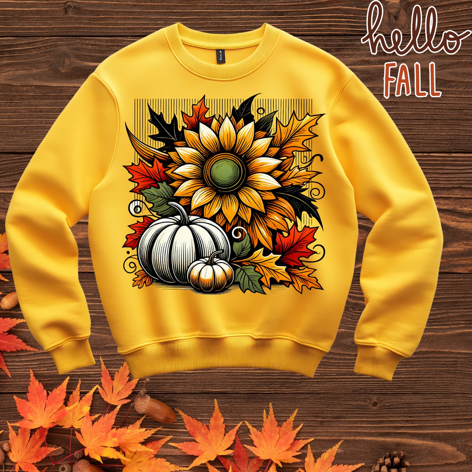 Fall PNG Bundle | Sunflowers & Pumpkins Transparent PNGs | Autumn Sublimation Clipart for T ...