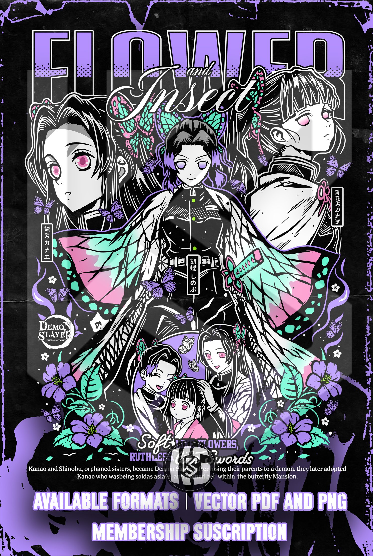 Anime Vector – Shinobu Kocho (Demon Slayer) 🦋💜 - Payhip