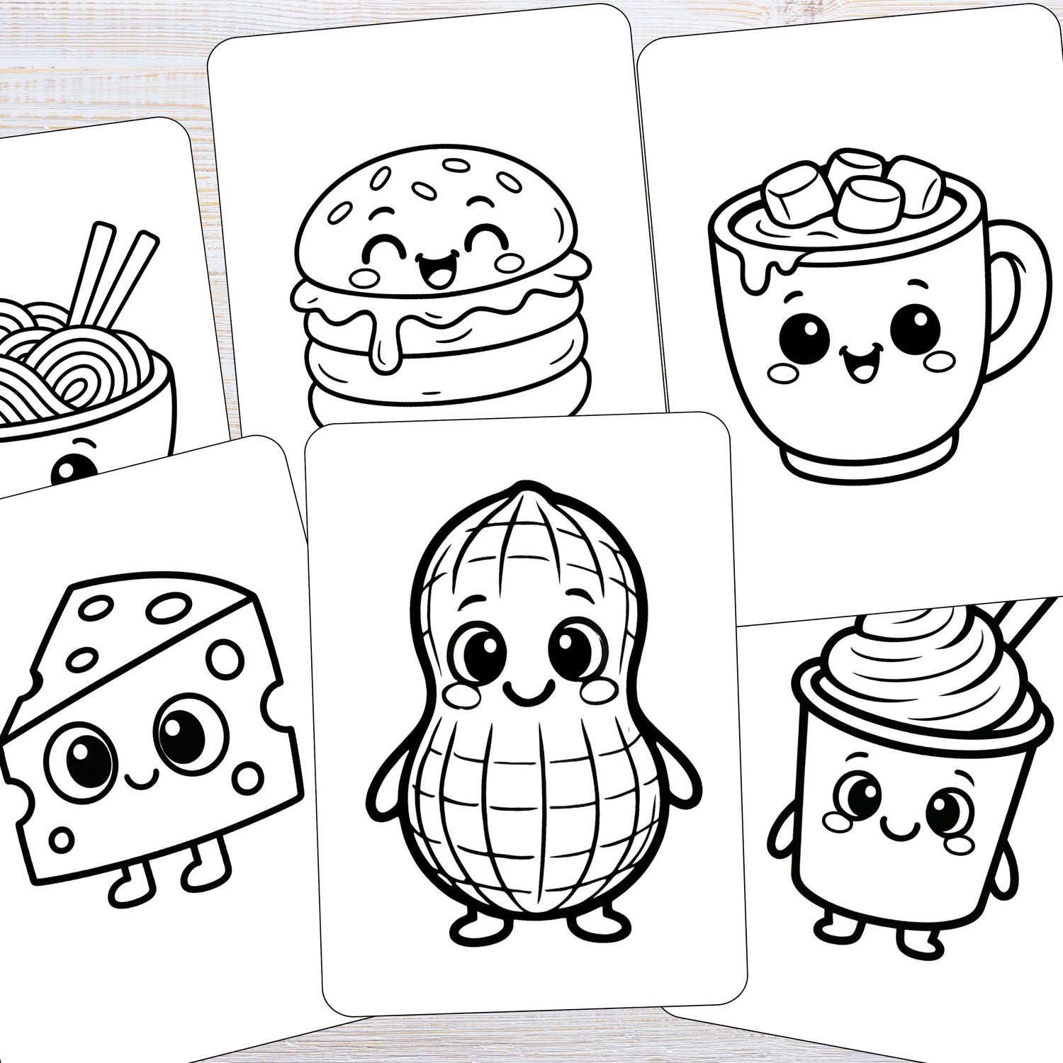 39 Kawaii Food Coloring Pages – Cute Food Printables (PDF) - Payhip